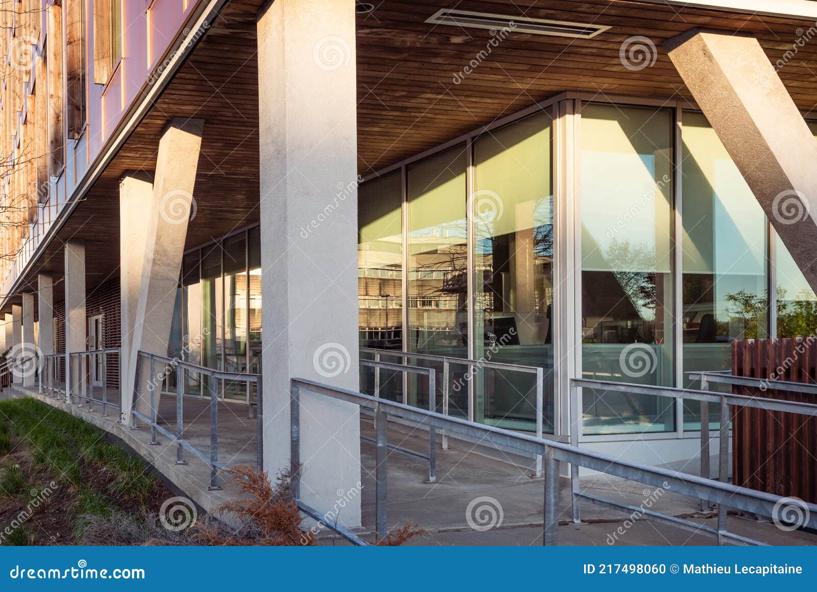 A Small Business Building Exterior Stock Photo - Image of view, clear ...