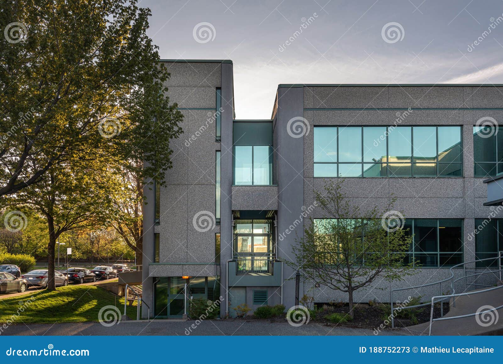 Small Business Building Exterior Stock Image - Image of firm, blue ...