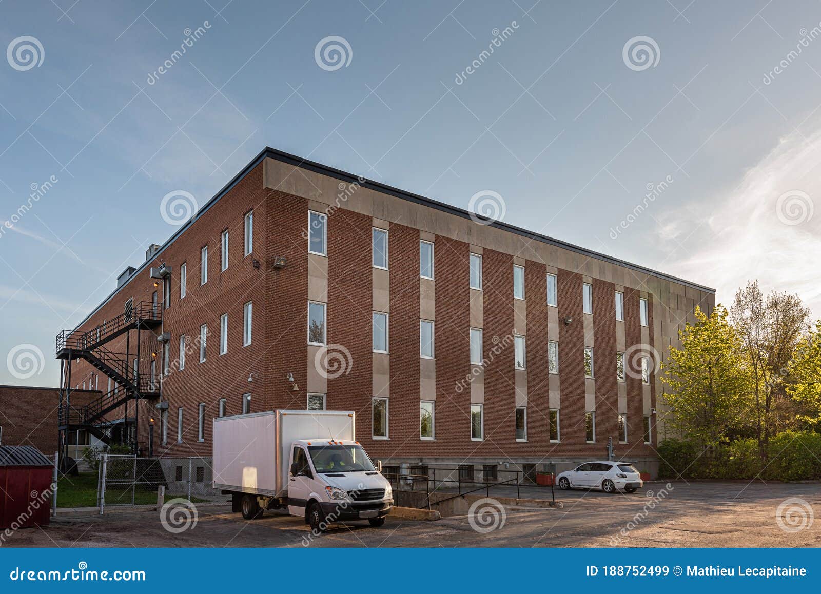 Small Business Building Exterior Stock Image - Image of back, private ...