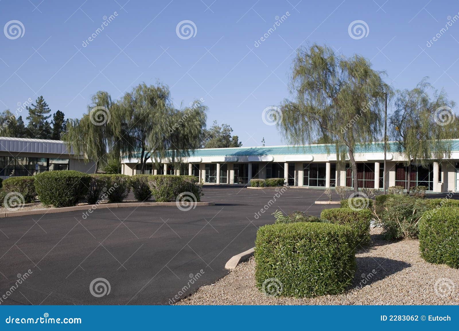 Small Business Center stock photo. Image of columns, bush - 2283062