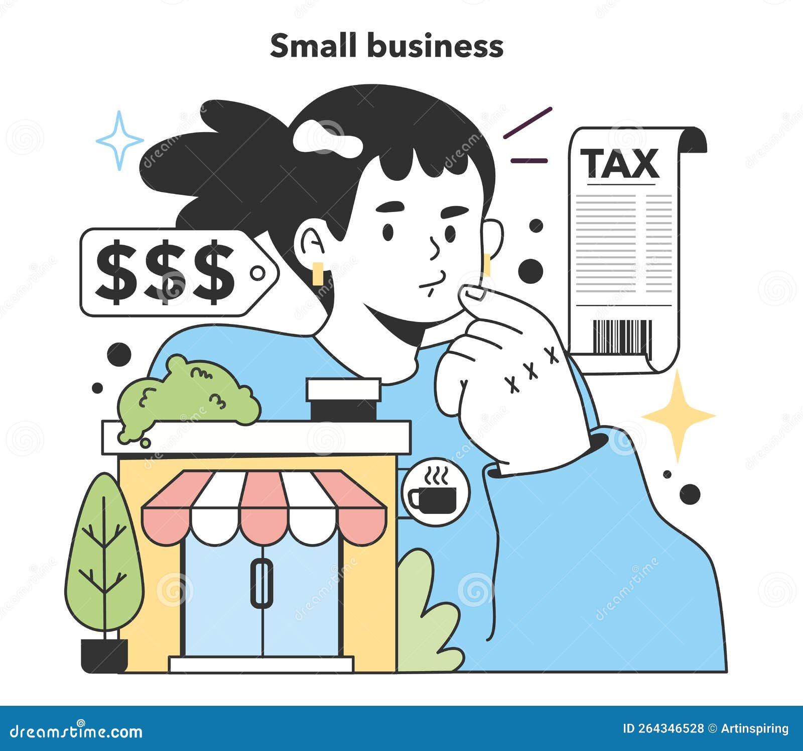 Small Business. Concern about Starting and Developing a New Start-up Stock Vector - Illustration ...