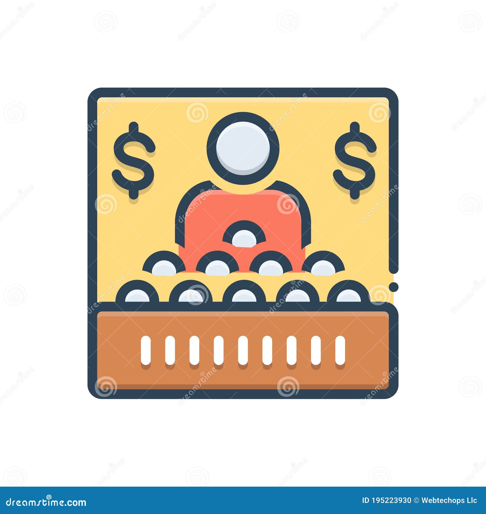 Color Illustration Icon for Small Business, Shop and Owner Stock ...