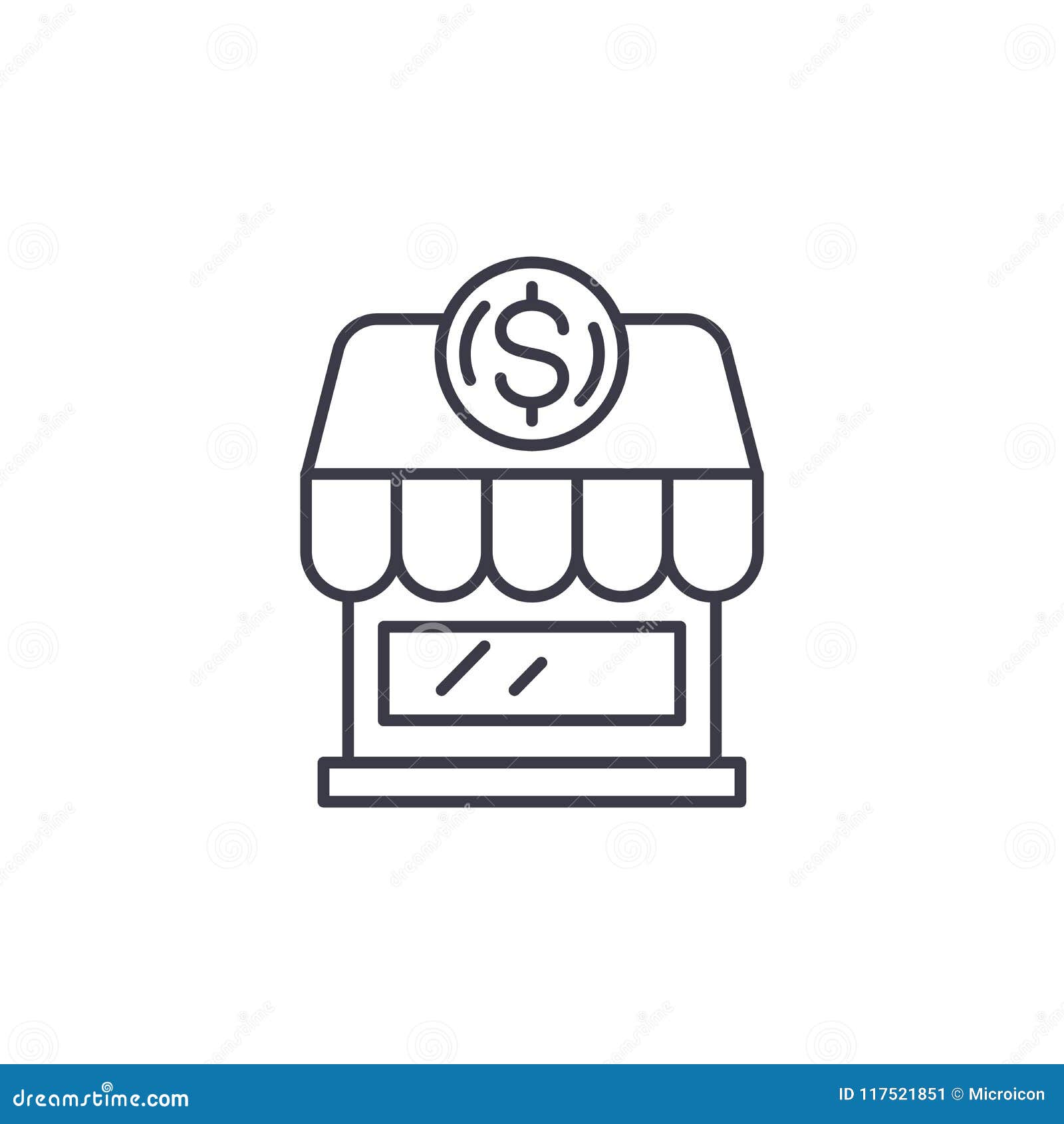 Small Business Linear Icon Concept Small Business Line Vector Sign
