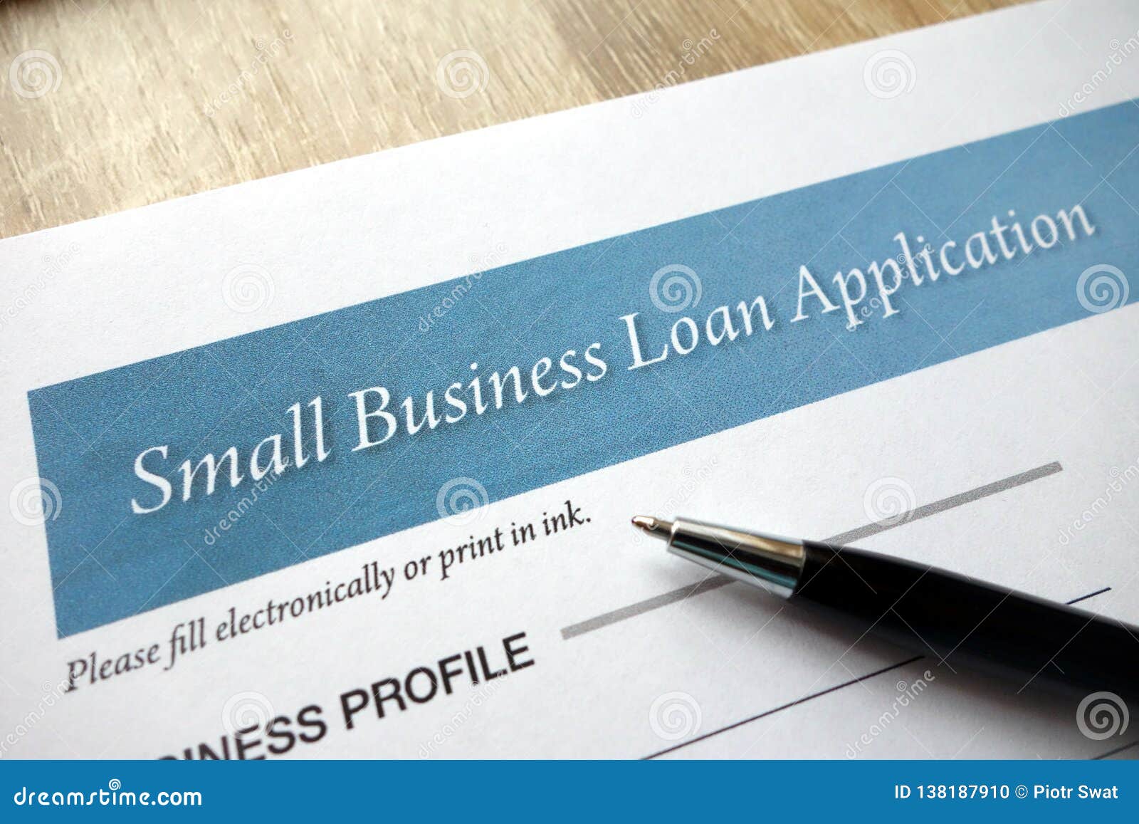 Small Business Loan Application Form Stock Photo - Image of accountant ...
