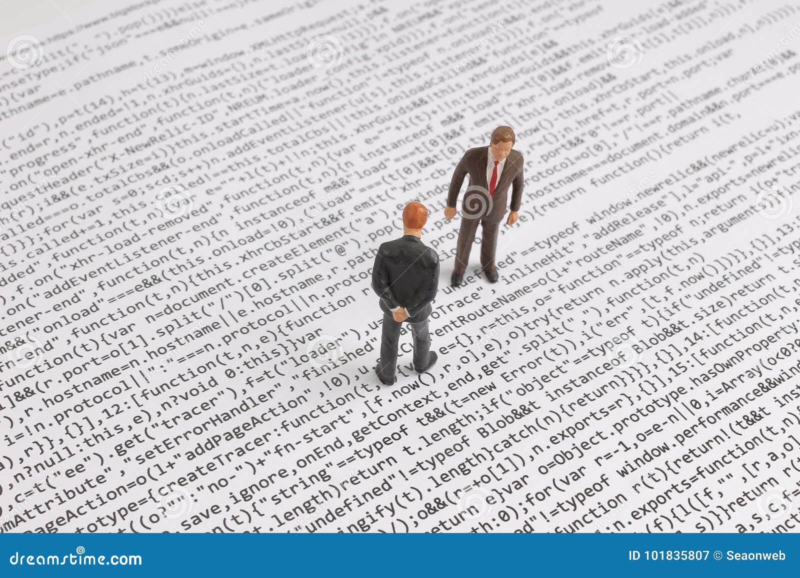 Small Business Man Figure on the Code Stock Image - Image of isolated ...