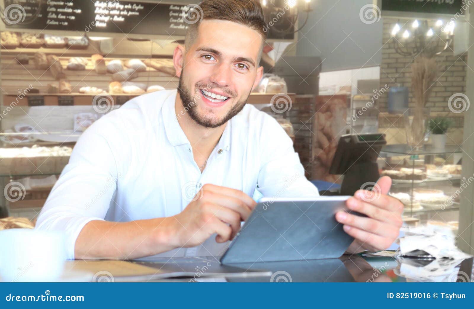 Small business owner stock photo. Image of attractive - 82519016