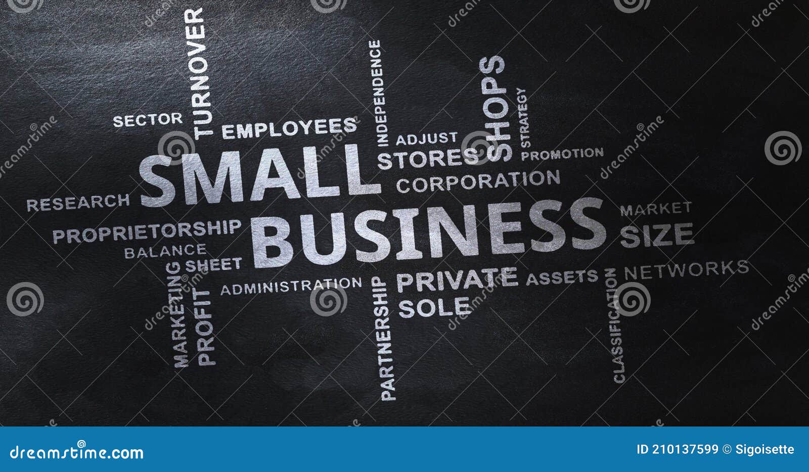 Small Business Word Cloud Concept on Chalkboard Stock Image - Image of ...