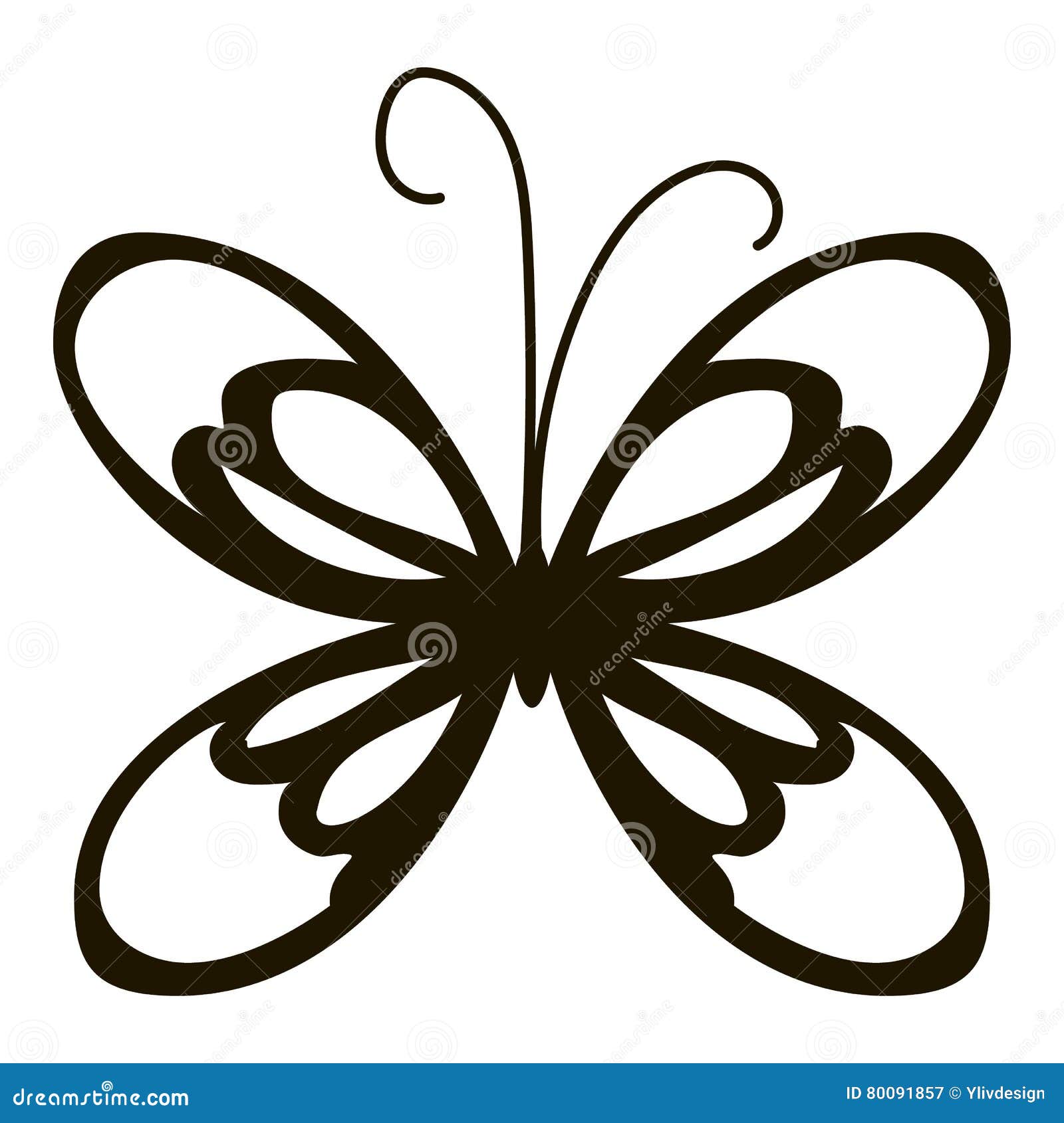Small Butterfly Icon, Simple Style Stock Vector - Illustration of small ...