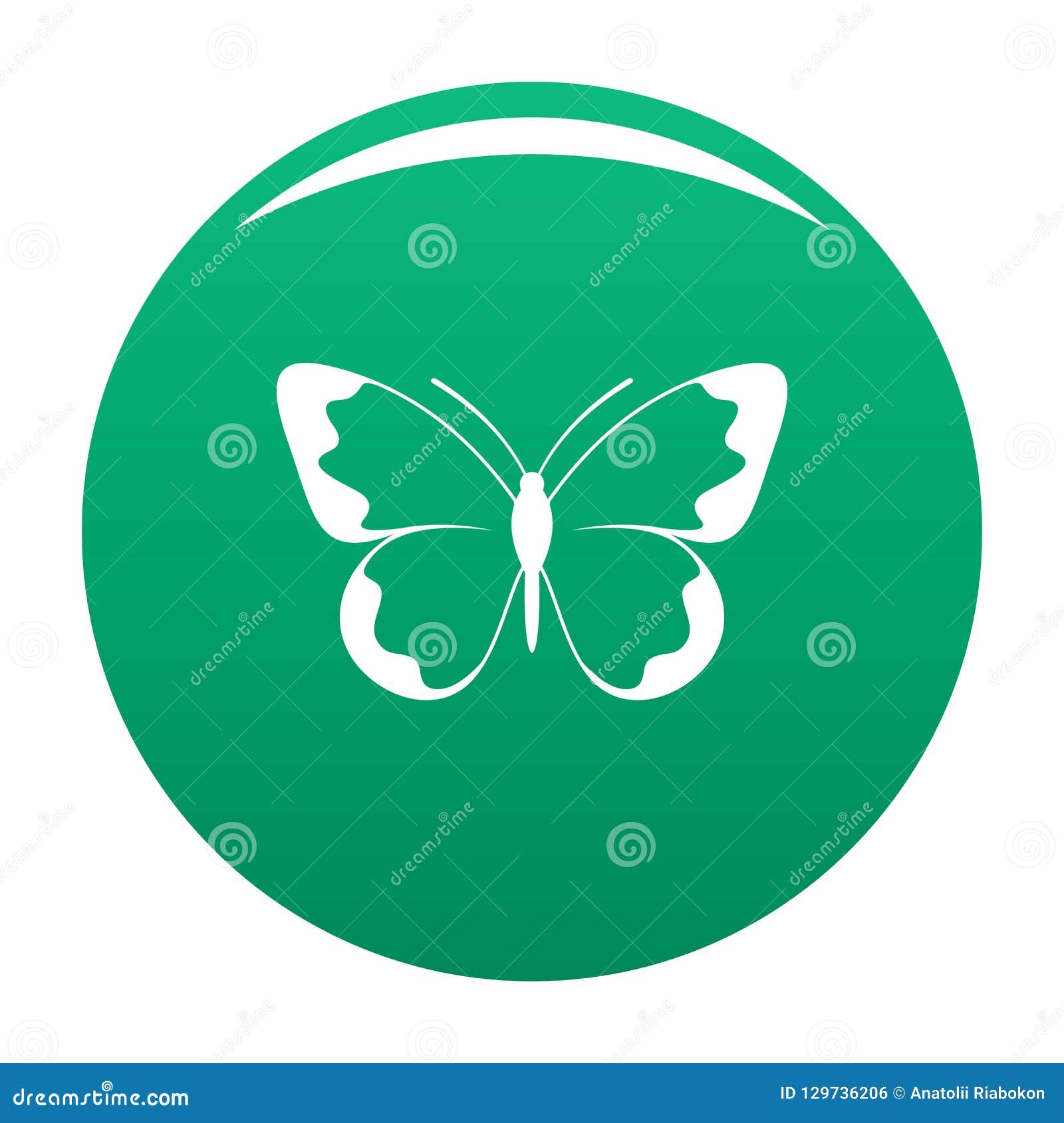 Small Butterfly Icon Vector Green Stock Vector - Illustration of green ...