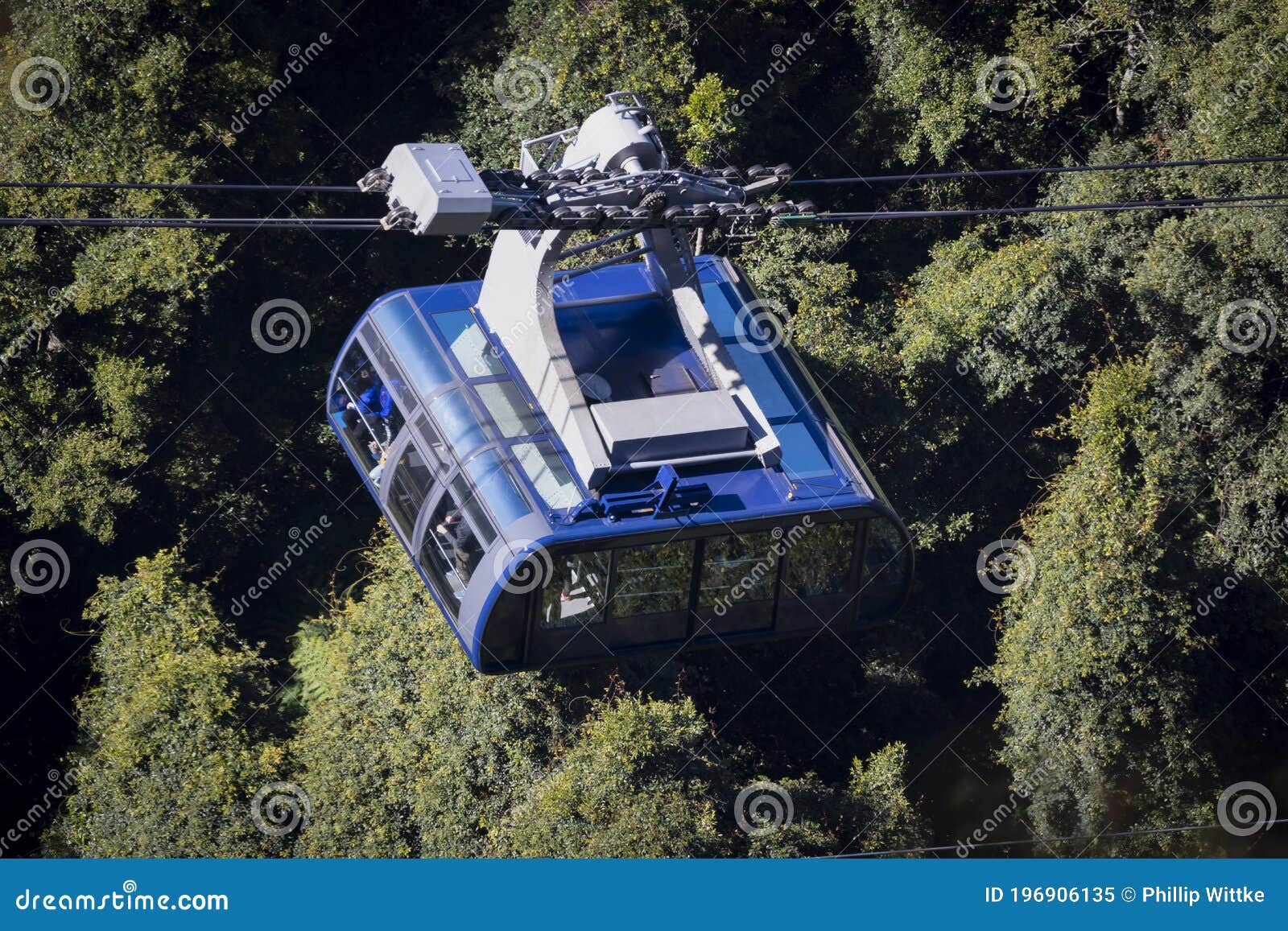 A Small Cable Car On Tegelbergbahn Is Climbing The Mountain Tegelberg ...