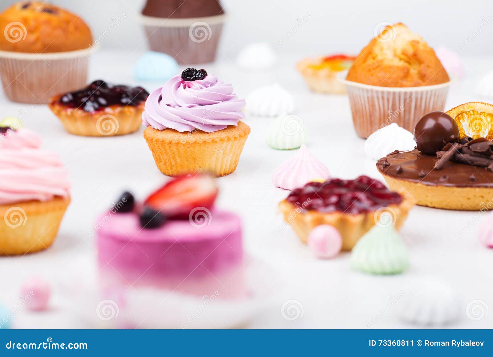 Small Cakes with Different Stuffing Stock Image - Image of fresh ...