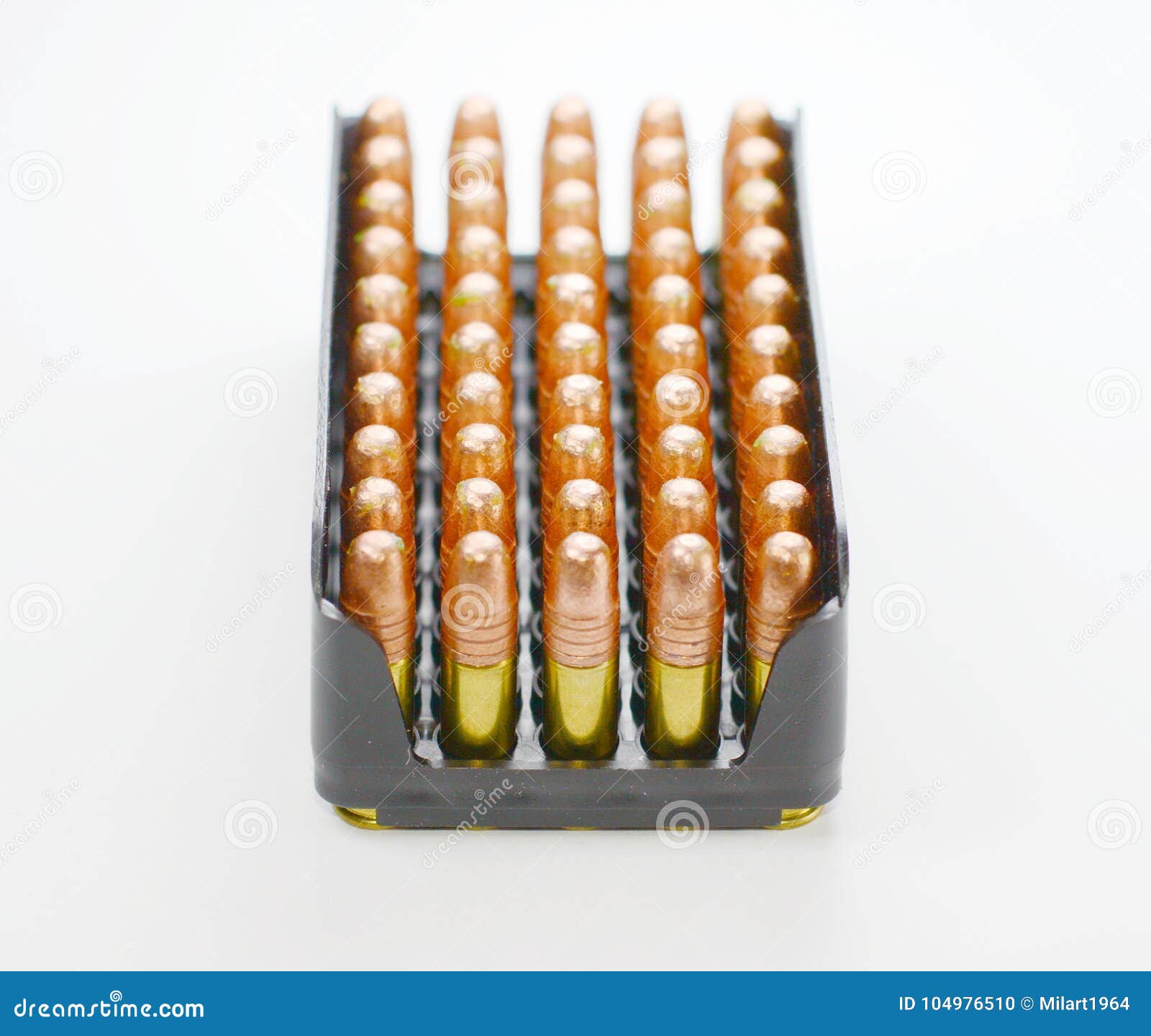 Small caliber ammunition. stock photo. Image of hunting - 104976510