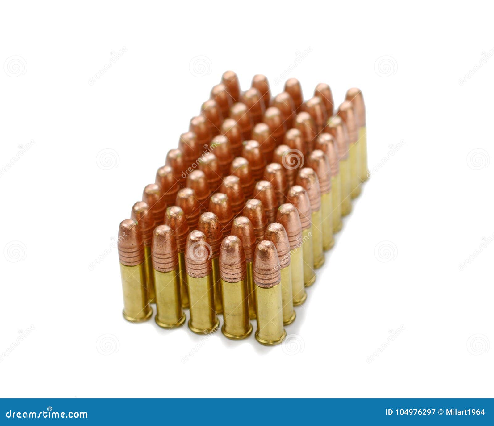 Small caliber ammunition. stock image. Image of gallery - 104976297
