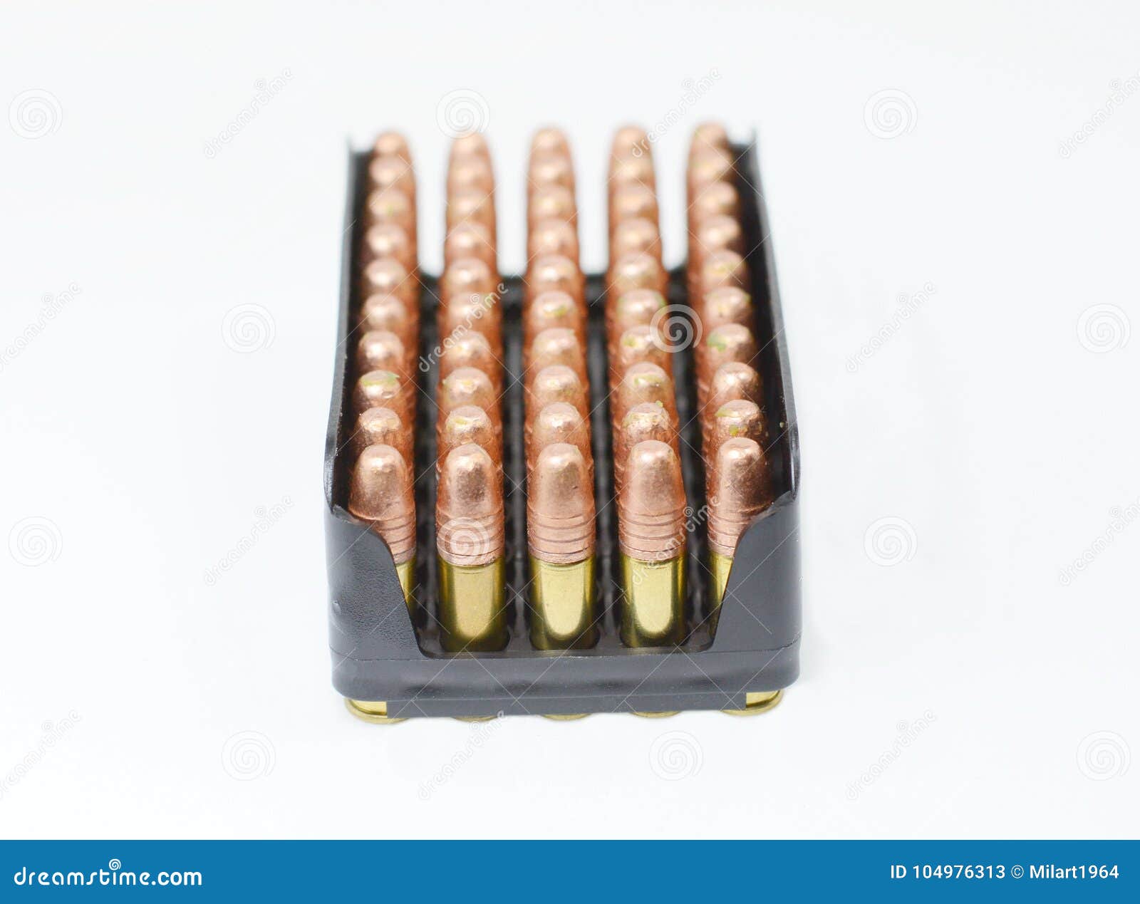 Small caliber ammunition. stock image. Image of capsule - 104976313