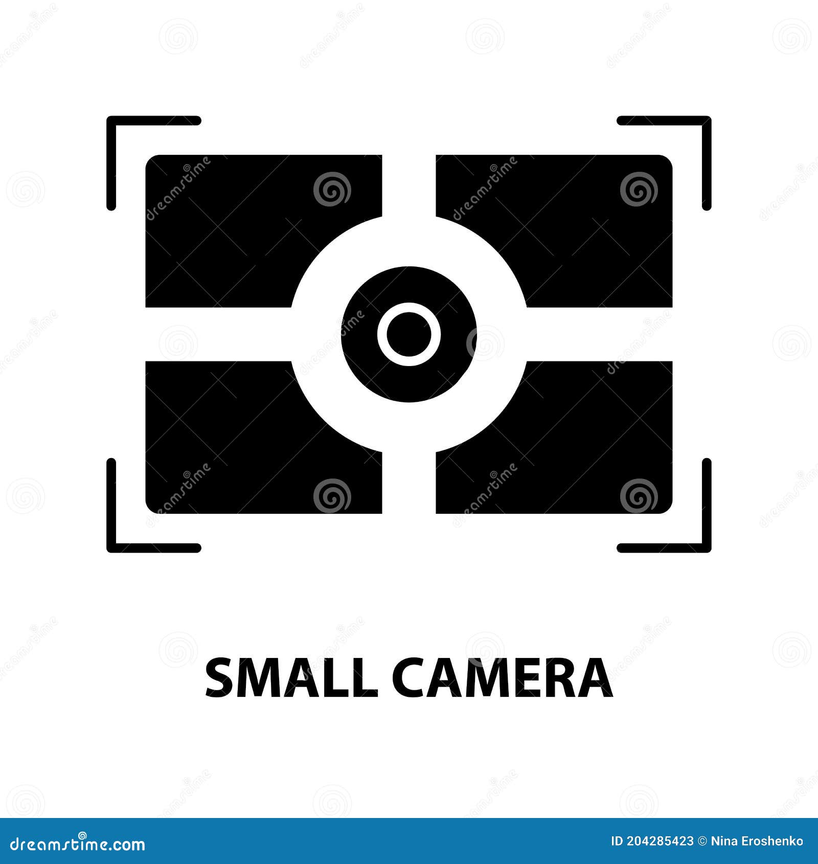 Small Camera Icon, Black Vector Sign with Editable Strokes, Concept ...