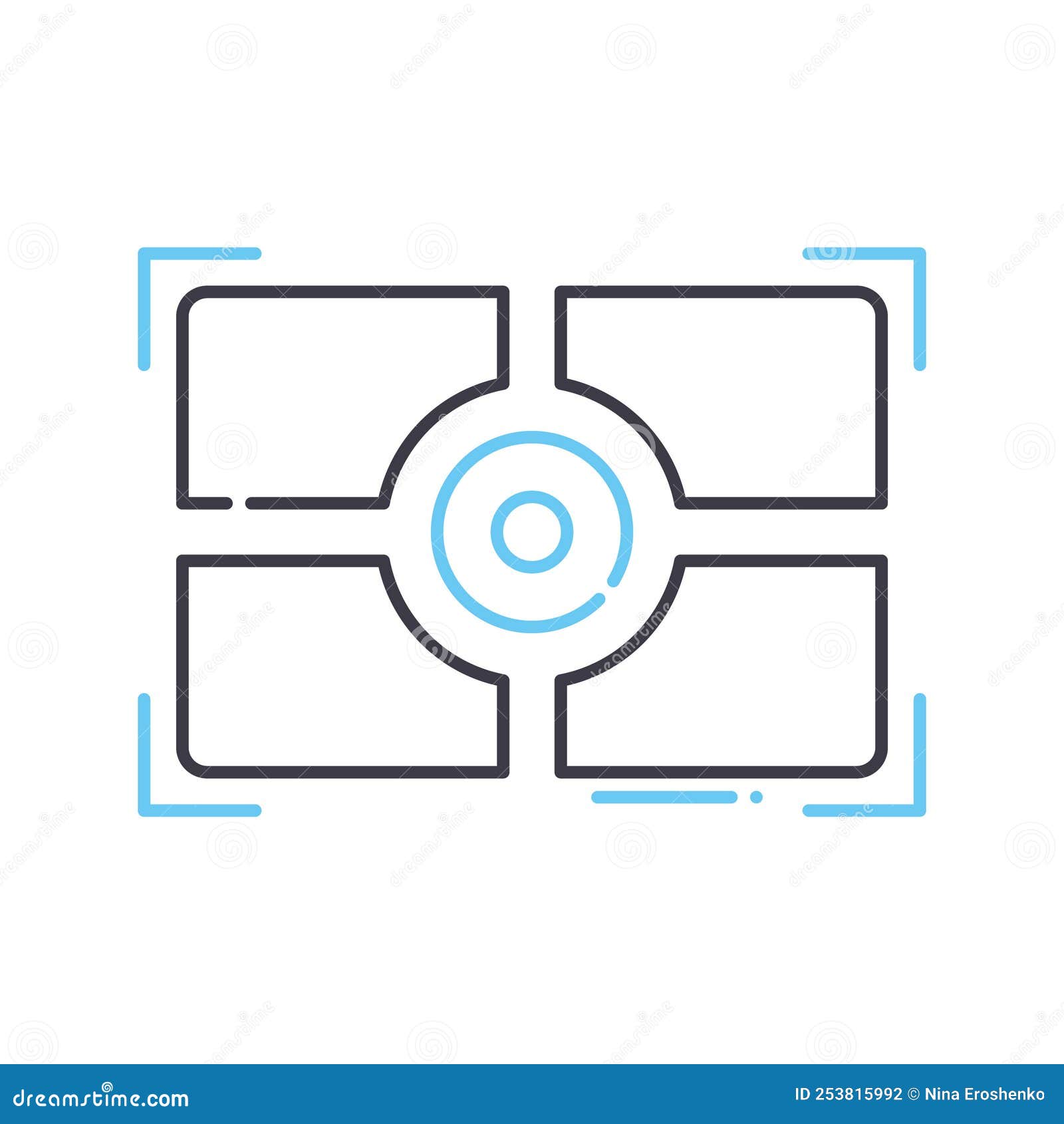 Small Camera Line Icon, Outline Symbol, Vector Illustration, Concept ...
