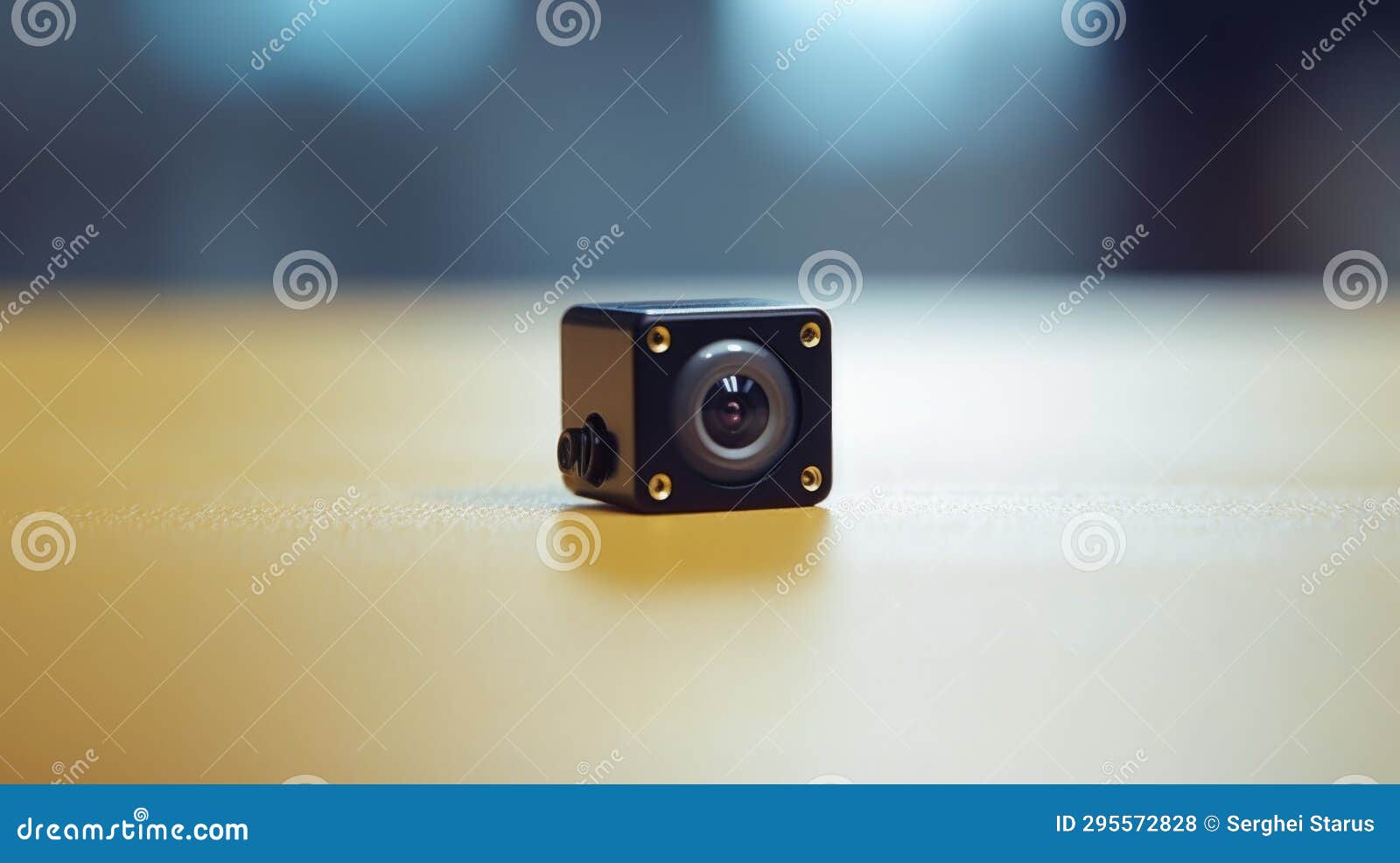 A Small Camera Sitting on Top of a Table, AI Stock Photo - Image of ...