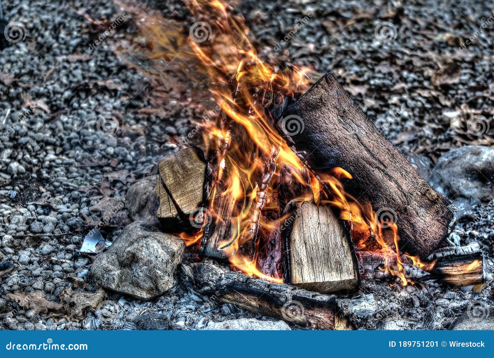 Small Campfire with Gentle Flames in the Daylight - Perfect for ...