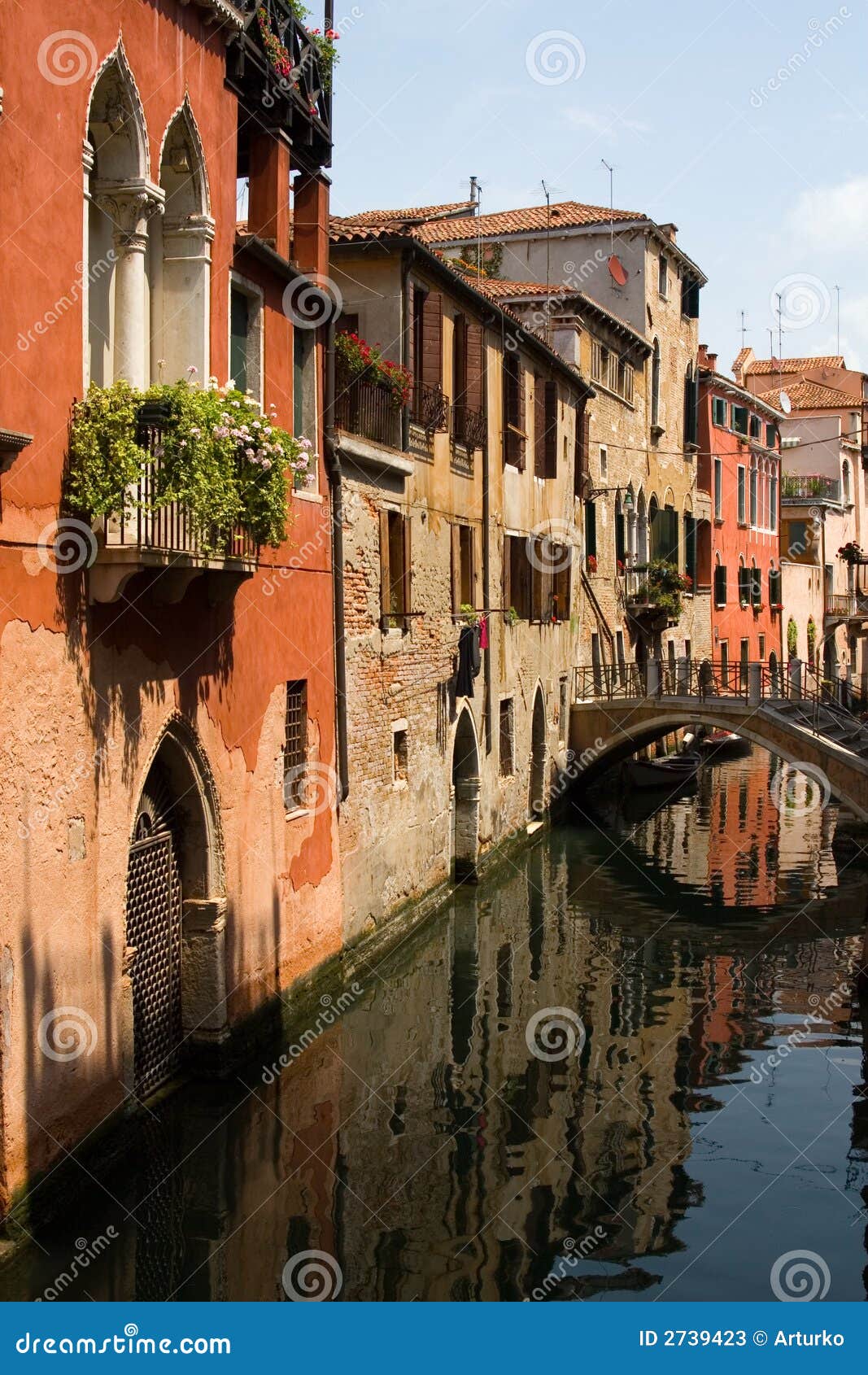 Small canal in Venice stock image. Image of italy, boat - 2739423