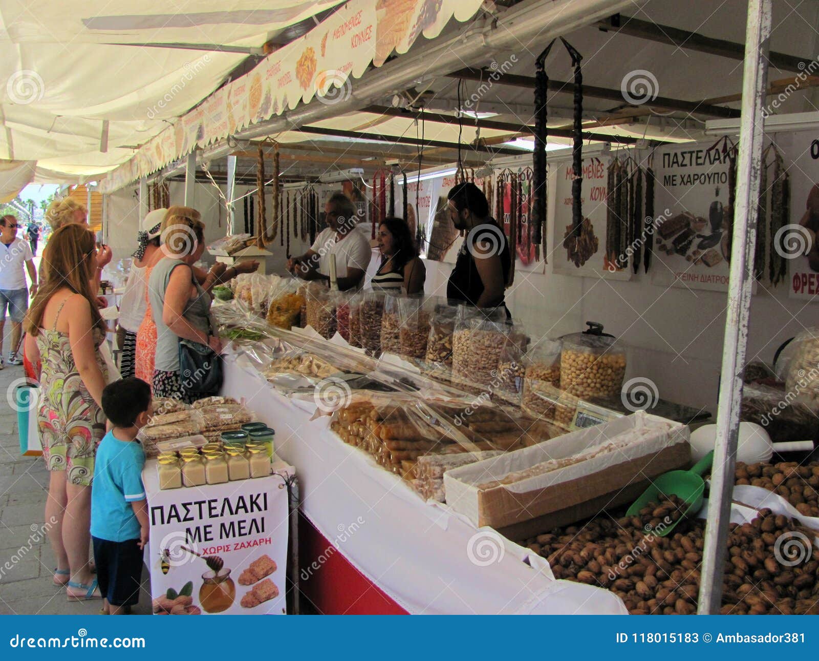 Small Candy Shop Wait for the Tourists in Larnaca, Cyprus Editorial ...