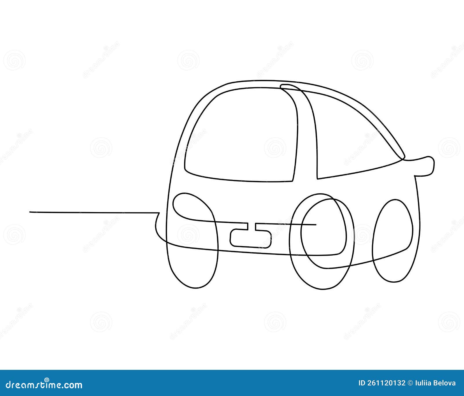 Small Car. Humorous Illustration, Sketch Stock Illustration ...