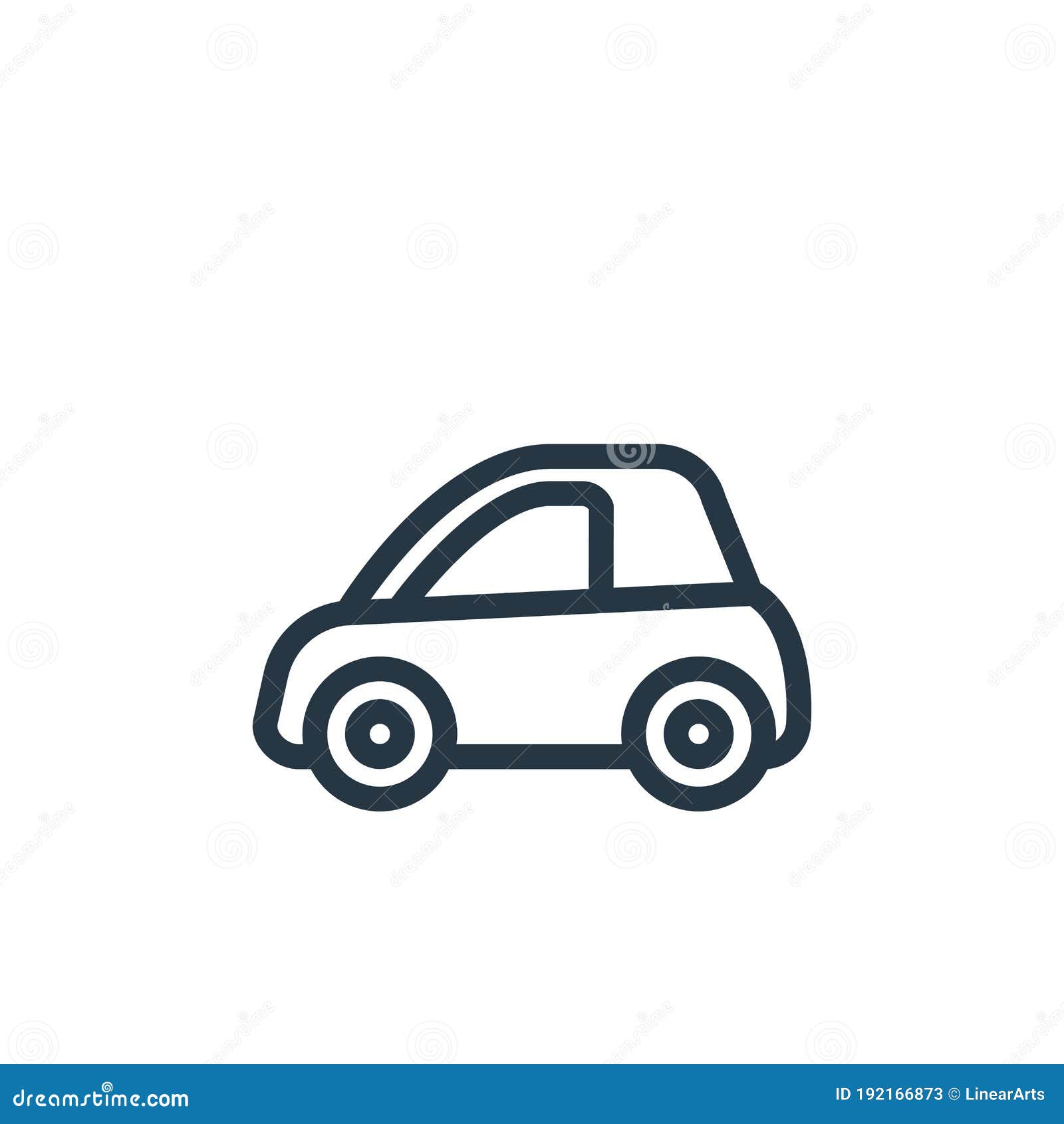 Small Car Icon Vector from Vehicles Concept. Thin Line Illustration of ...