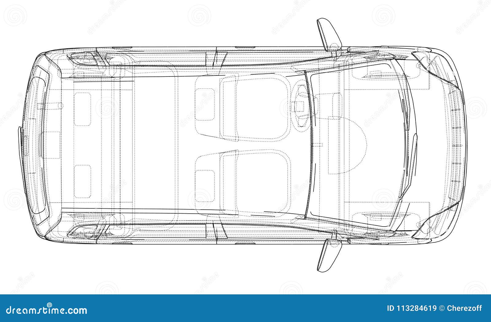 Small Car Sketch stock illustration. Illustration of abstract - 113284619