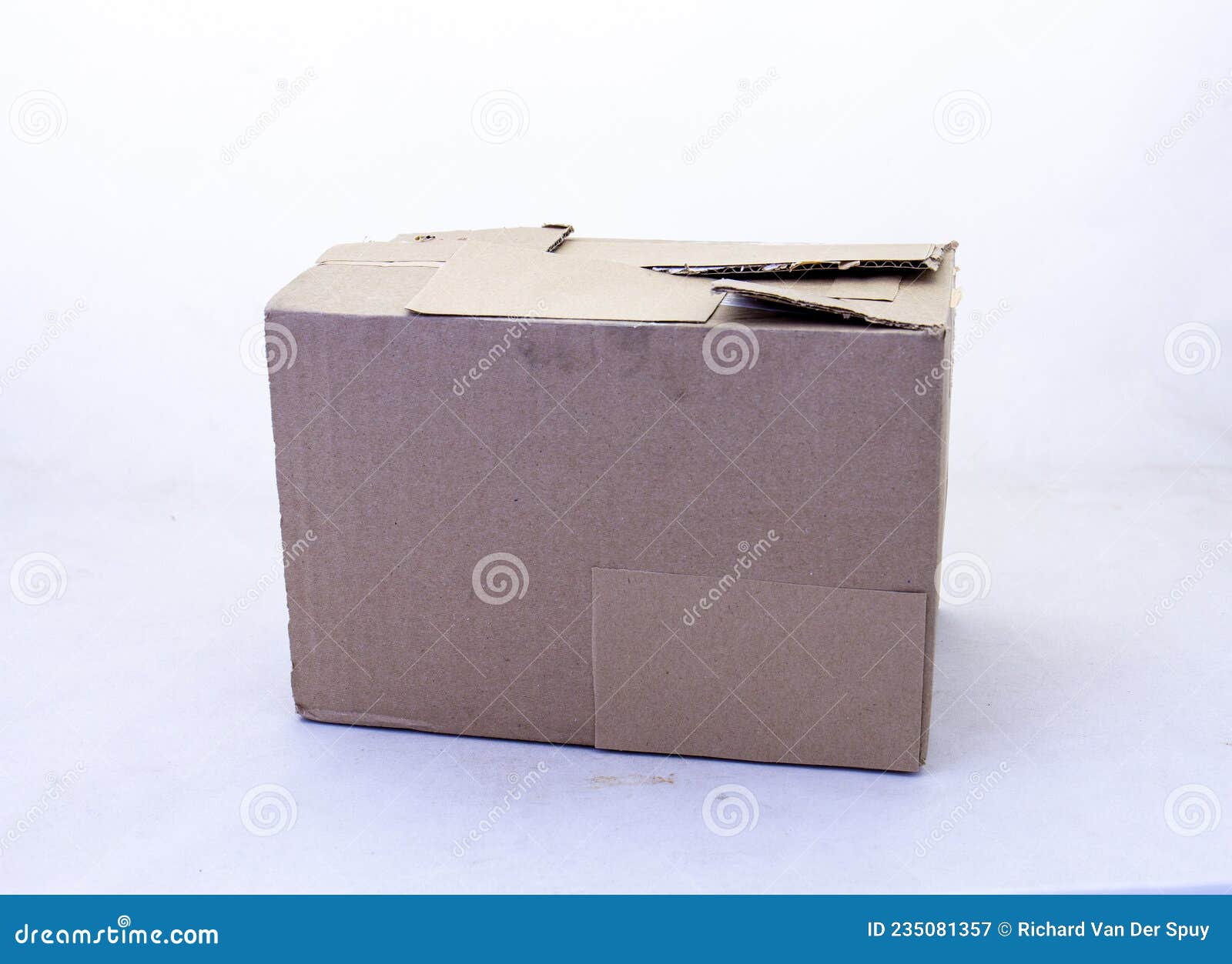 Small Cardboard Box on a Clear Background Stock Image - Image of ...