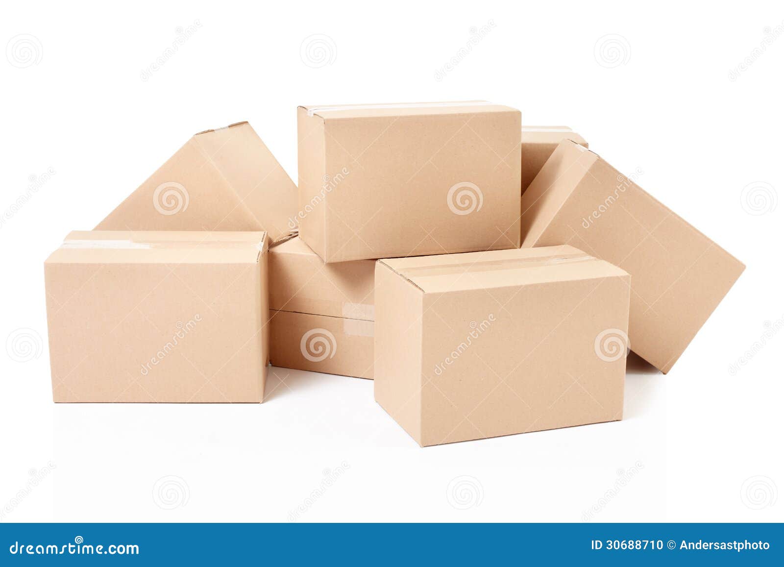 Small cardboard boxes stock photo. Image of stack, delivery - 30688710