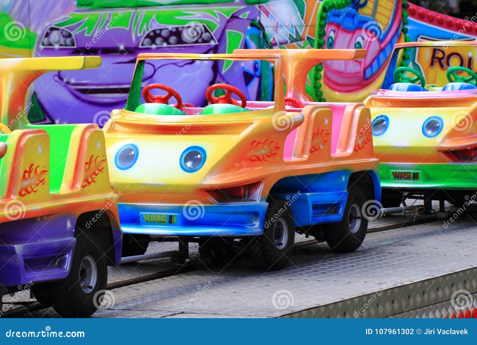 Small carousel car stock photo. Image of entertainment - 107961302