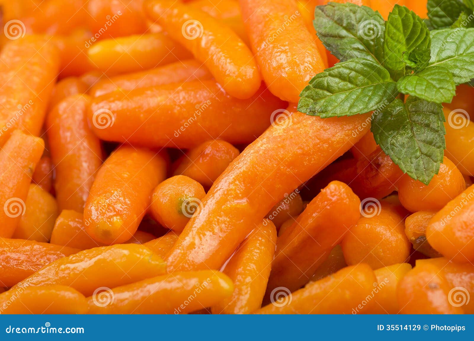 Small carrots cooked stock image. Image of pickled, food - 35514129