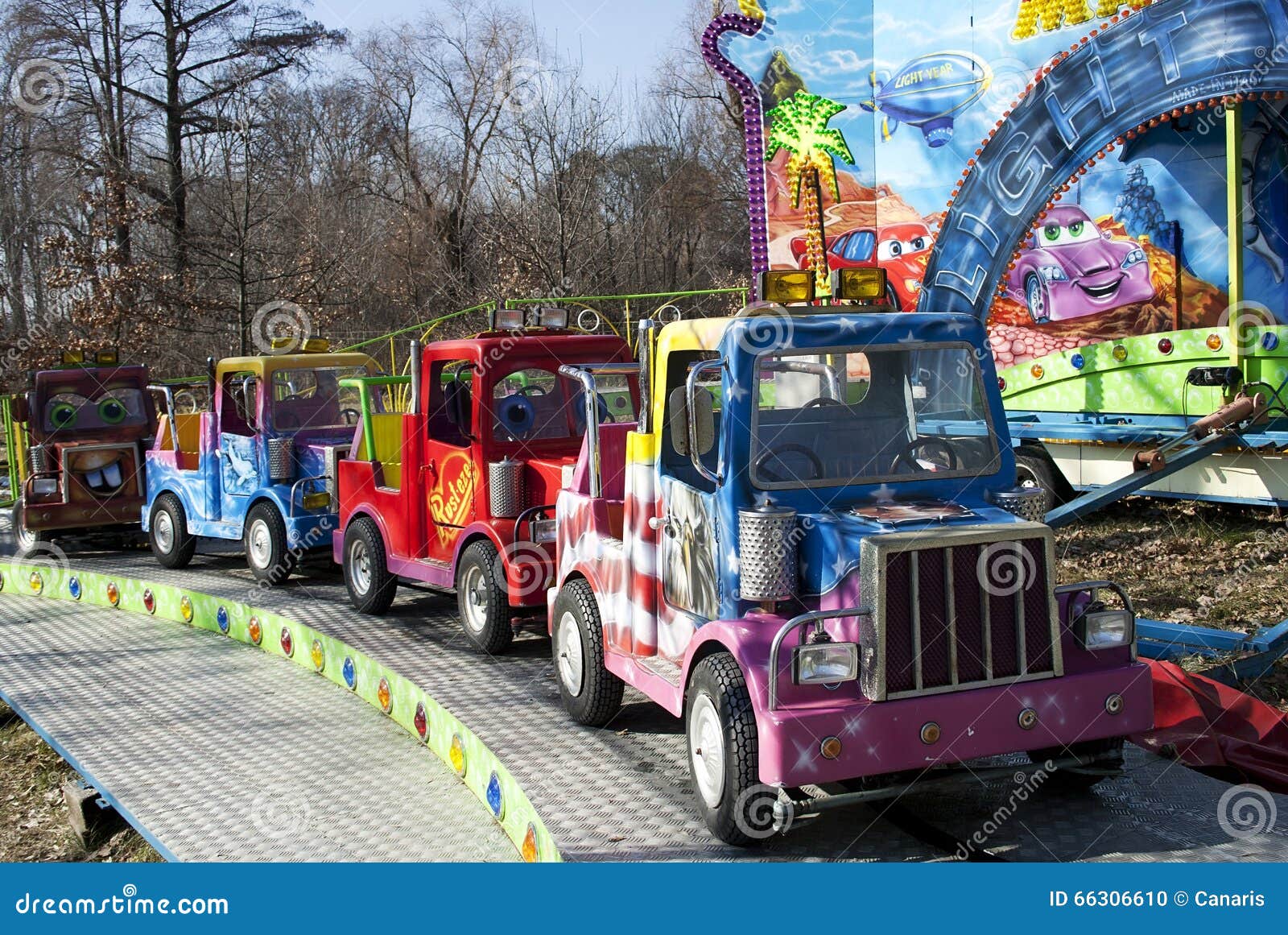 Small cars in the fun park editorial image. Image of funny - 66306610