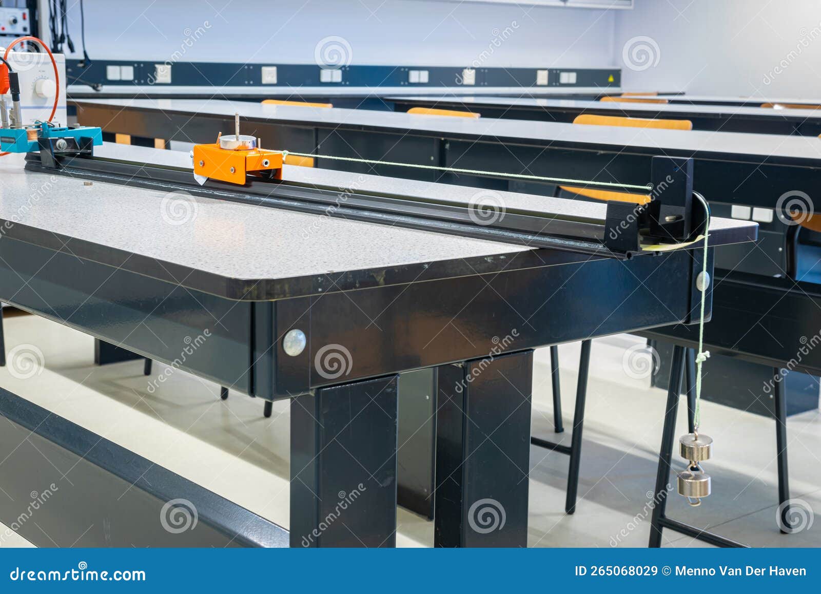 Mechanical Experiment with Time Registration in Physics Class Stock ...