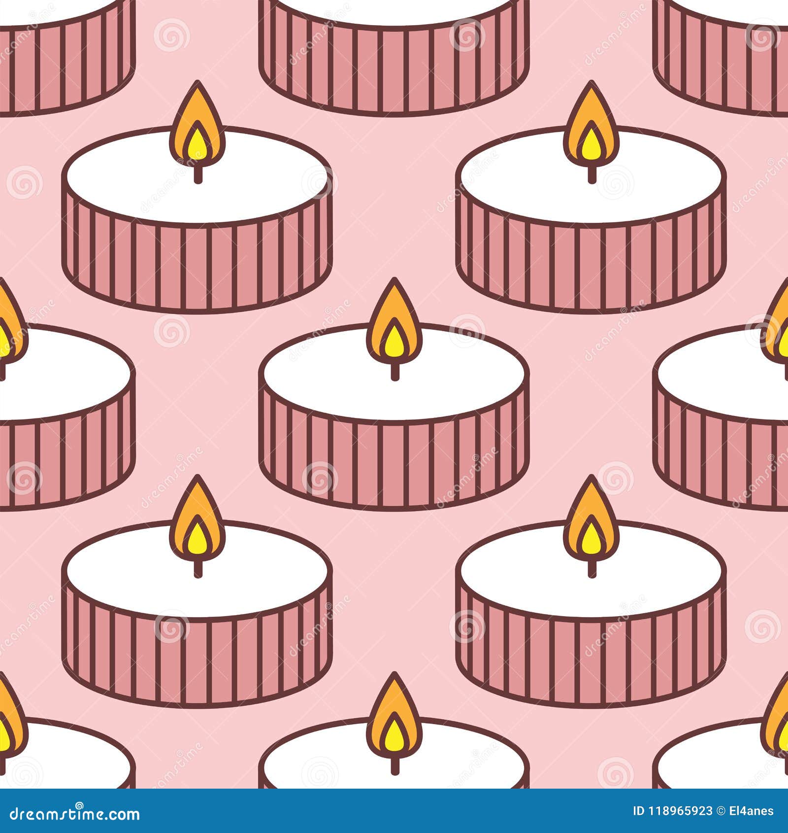 Small Candles. Vector Illustration Stock Vector - Illustration of ...