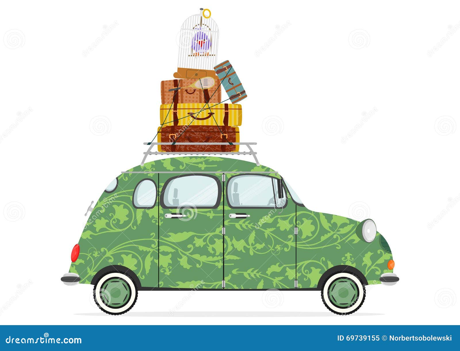 Small cartoon car stock vector. Illustration of transport - 69739155