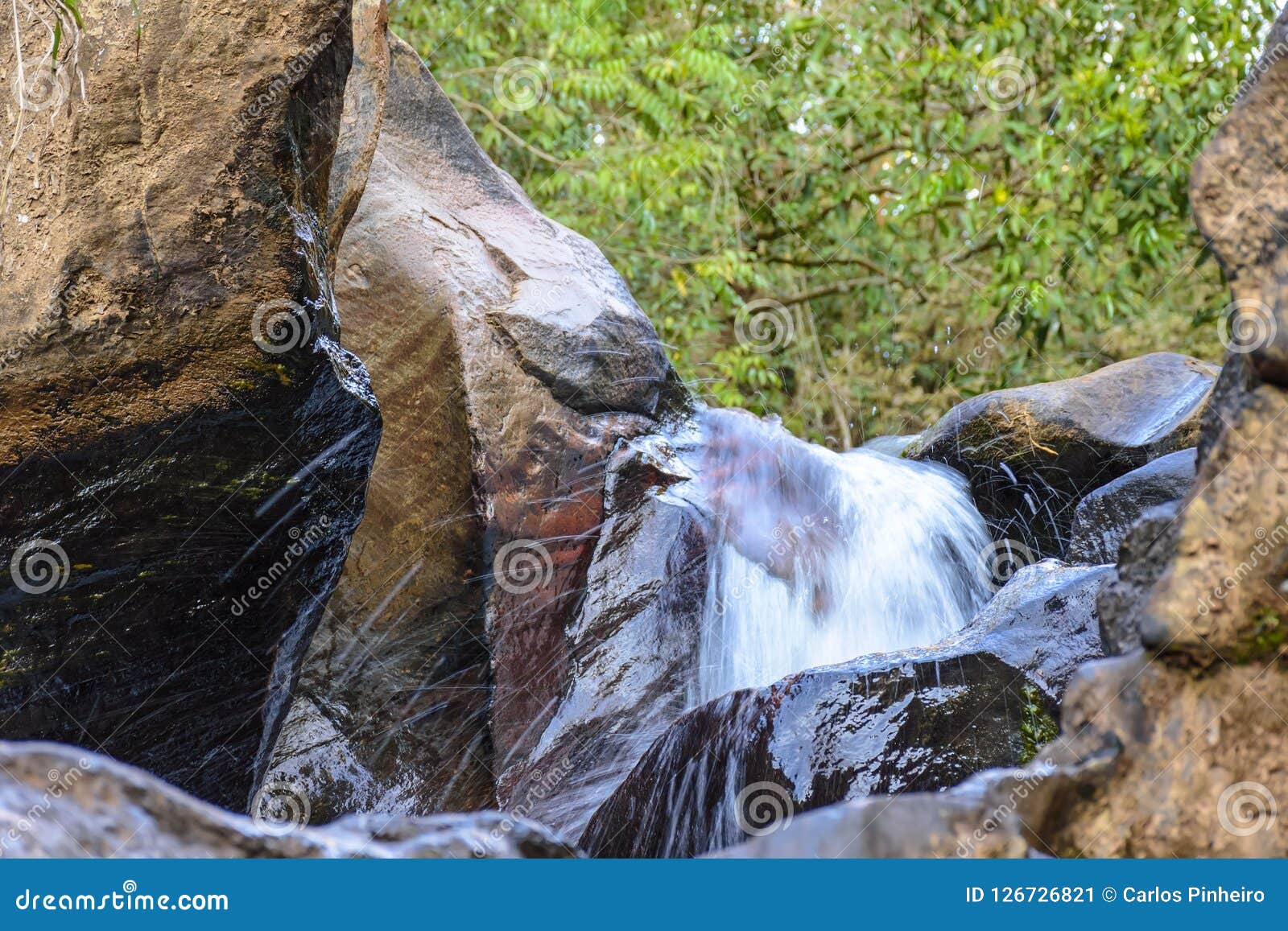 Small Cascade with Clear and Limpid Waters Stock Image - Image of ...