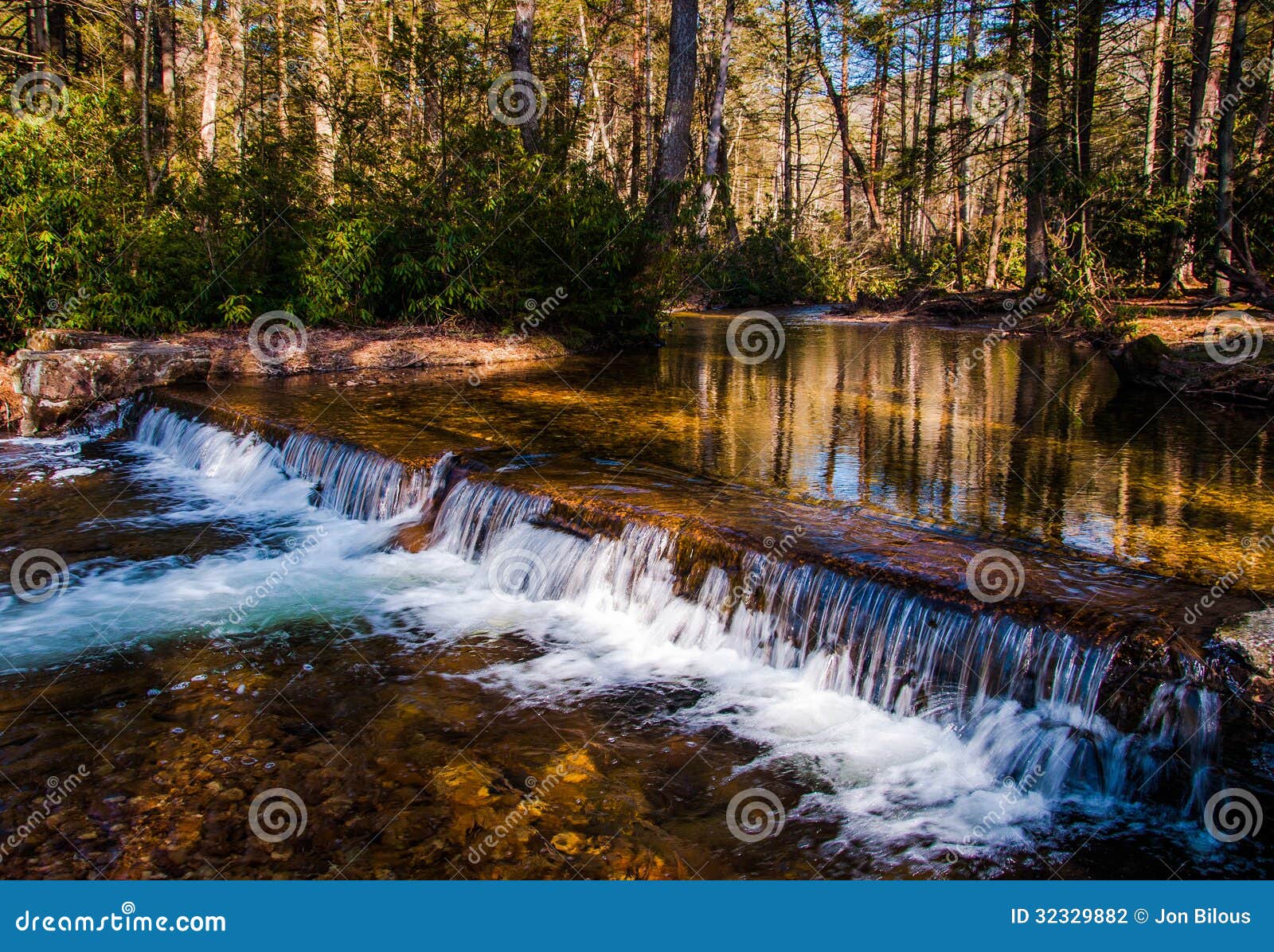 Small Cascade On A Stream In Caledonia State Park, PA Stock Photo ...