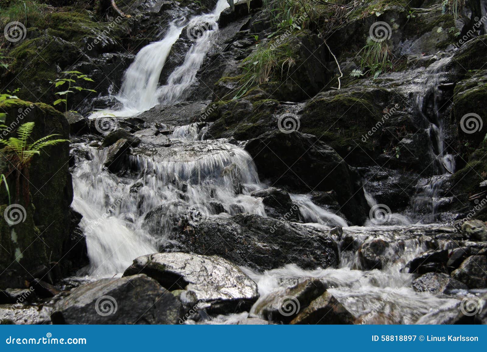 Small Cascade of Waterfalls Stock Image - Image of forest, cascade ...