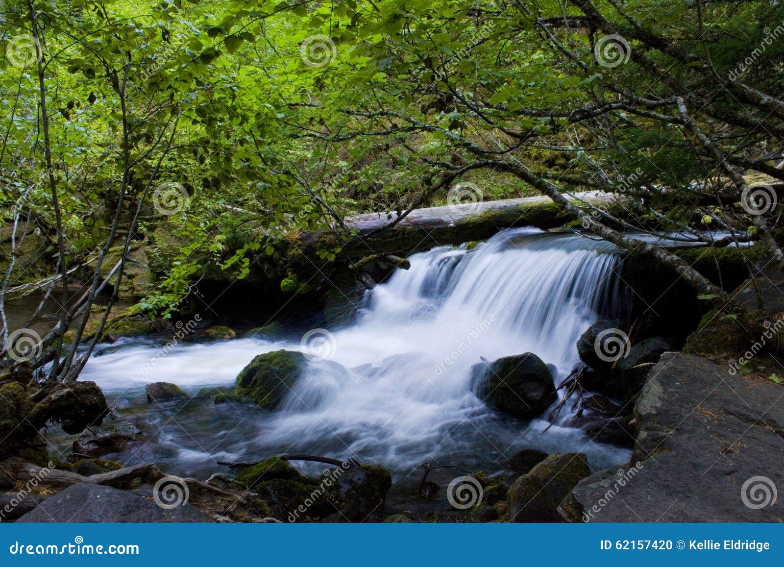Small cascading waterfall stock photo. Image of boulders - 62157420