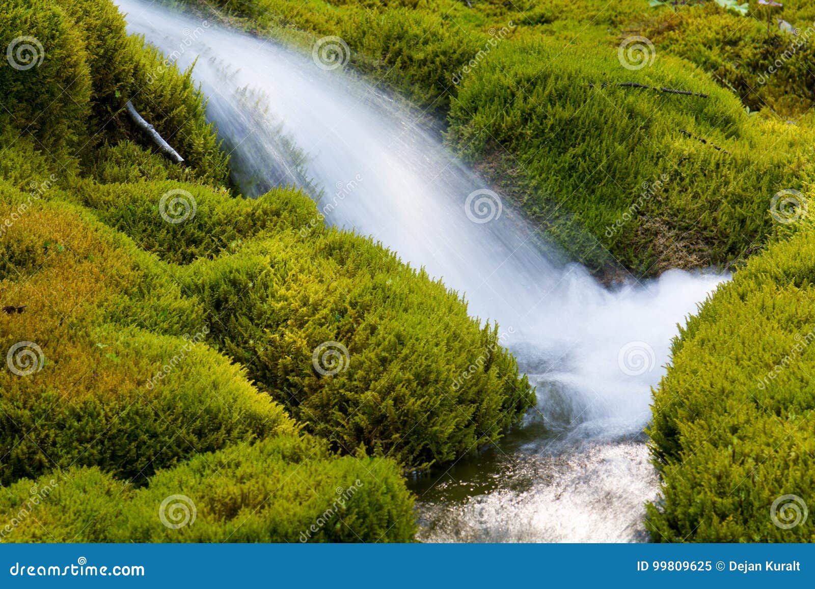 Small cascading waterfall stock image. Image of flowing - 99809625