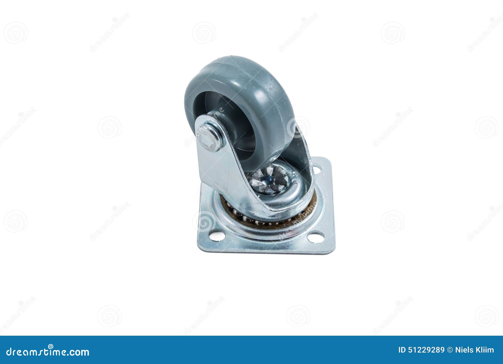 Small caster wheel stock image. Image of riveted, single - 51229289