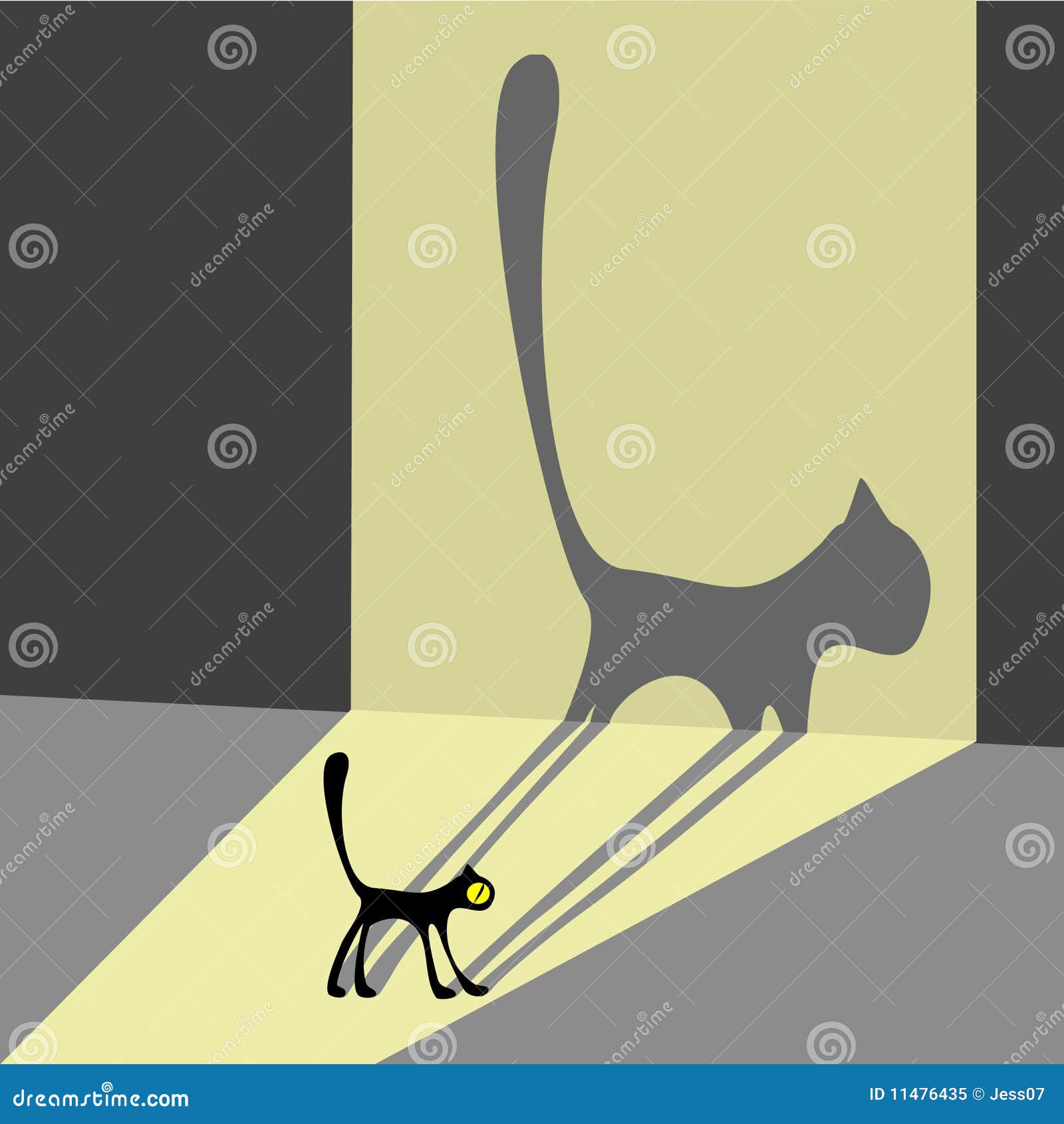 Small cat stock illustration. Illustration of silhouette - 11476435