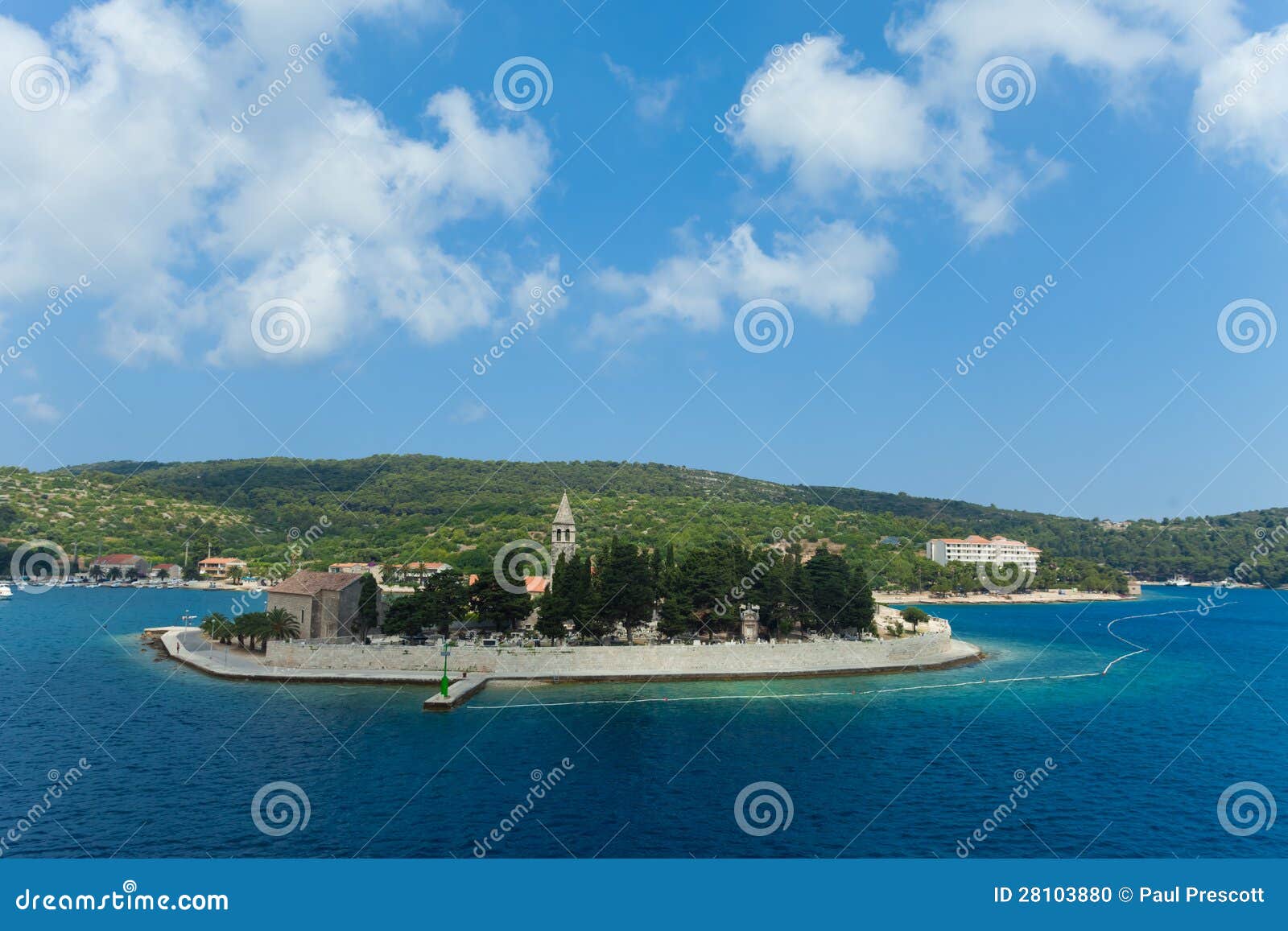 Small Catholic Monastery on Island Vis, Croatia. Stock Photo - Image of ...
