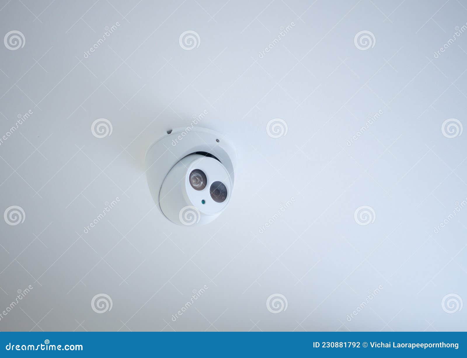 Small CCTV Camera Security Mounted on the Ceiling Stock Photo - Image ...