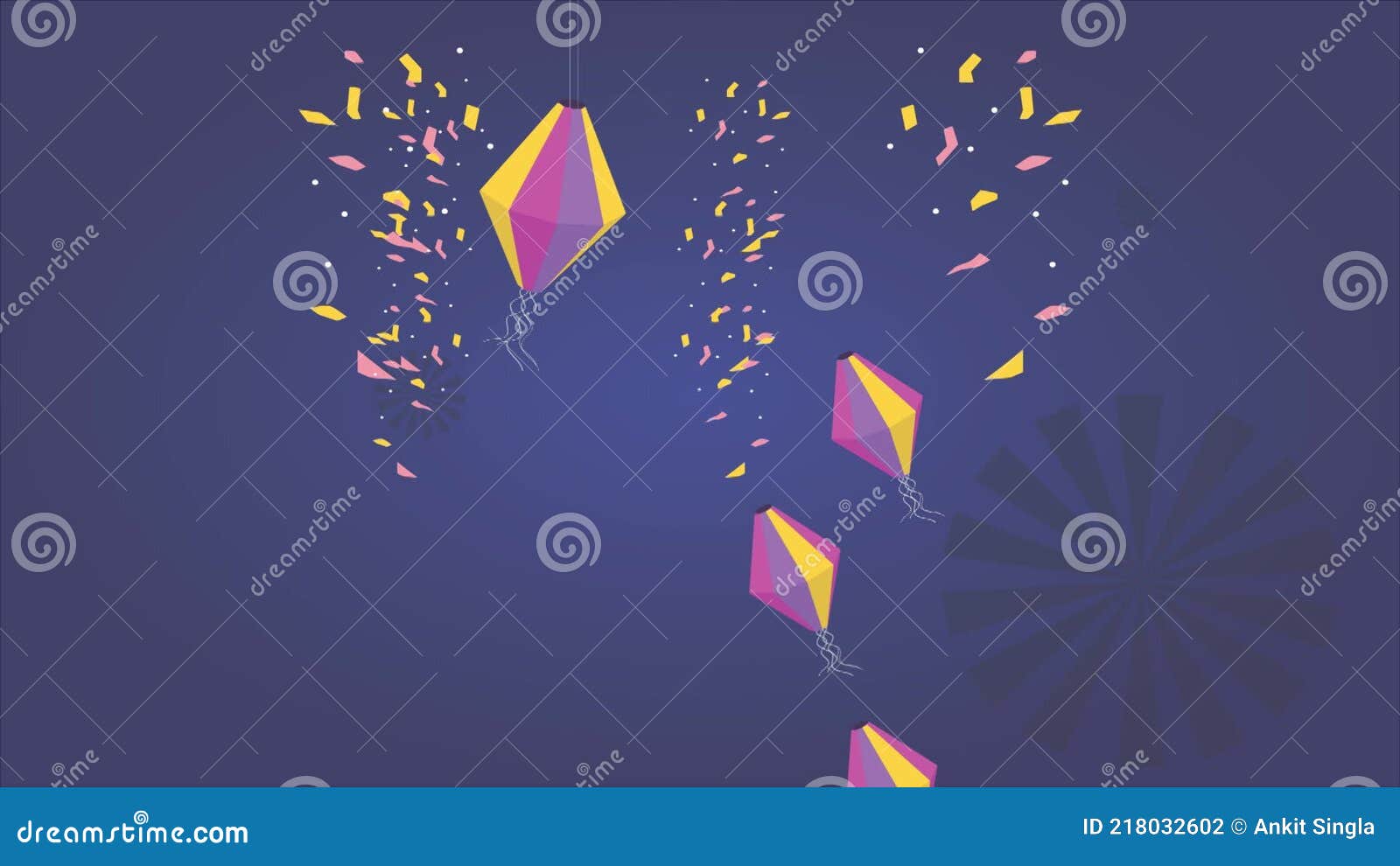 Small Celebration Particles on Abstract Blue Background Stock Footage ...