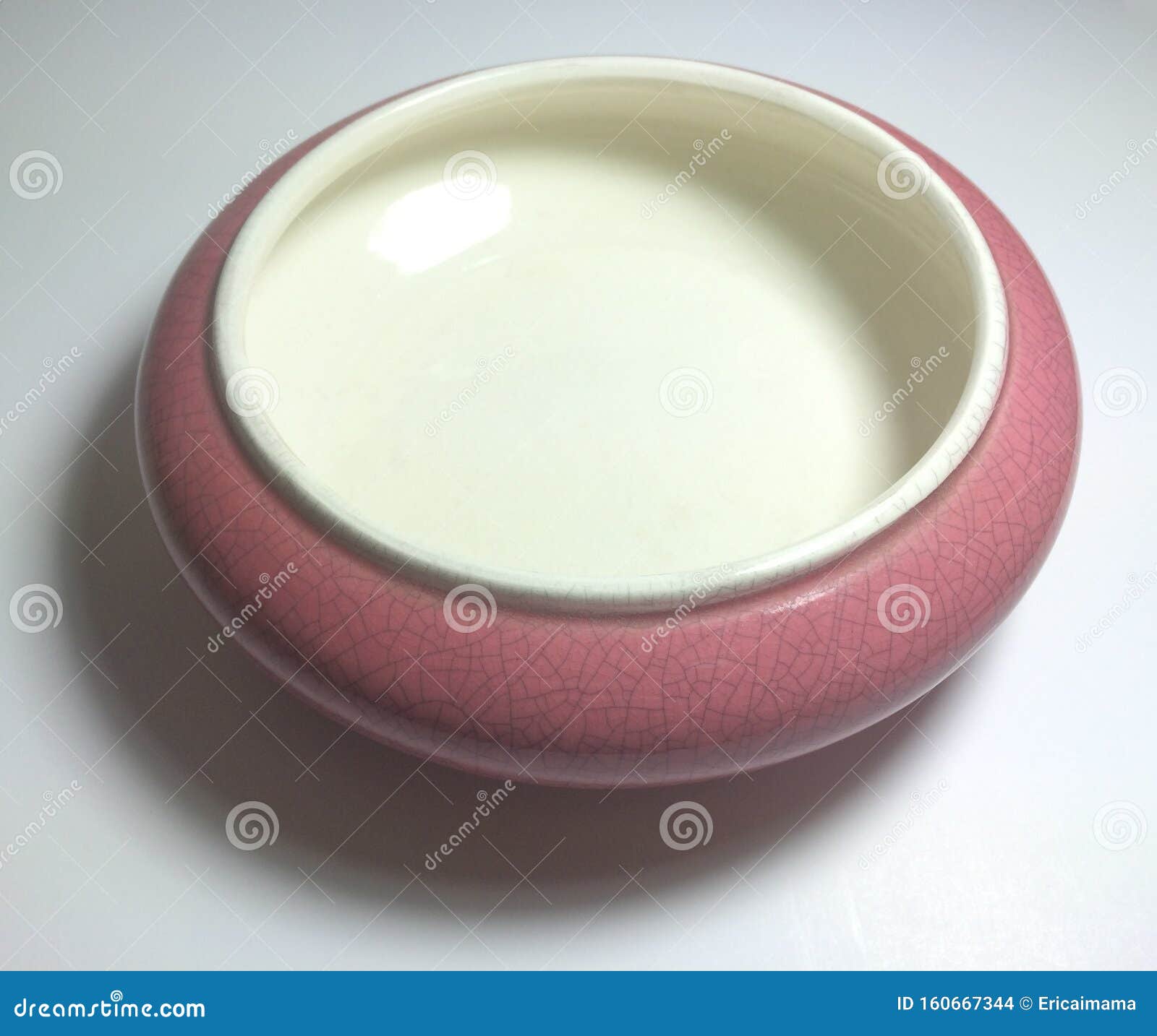 Small Ceramic Bowl with Pink Colour Stock Photo - Image of colouran ...