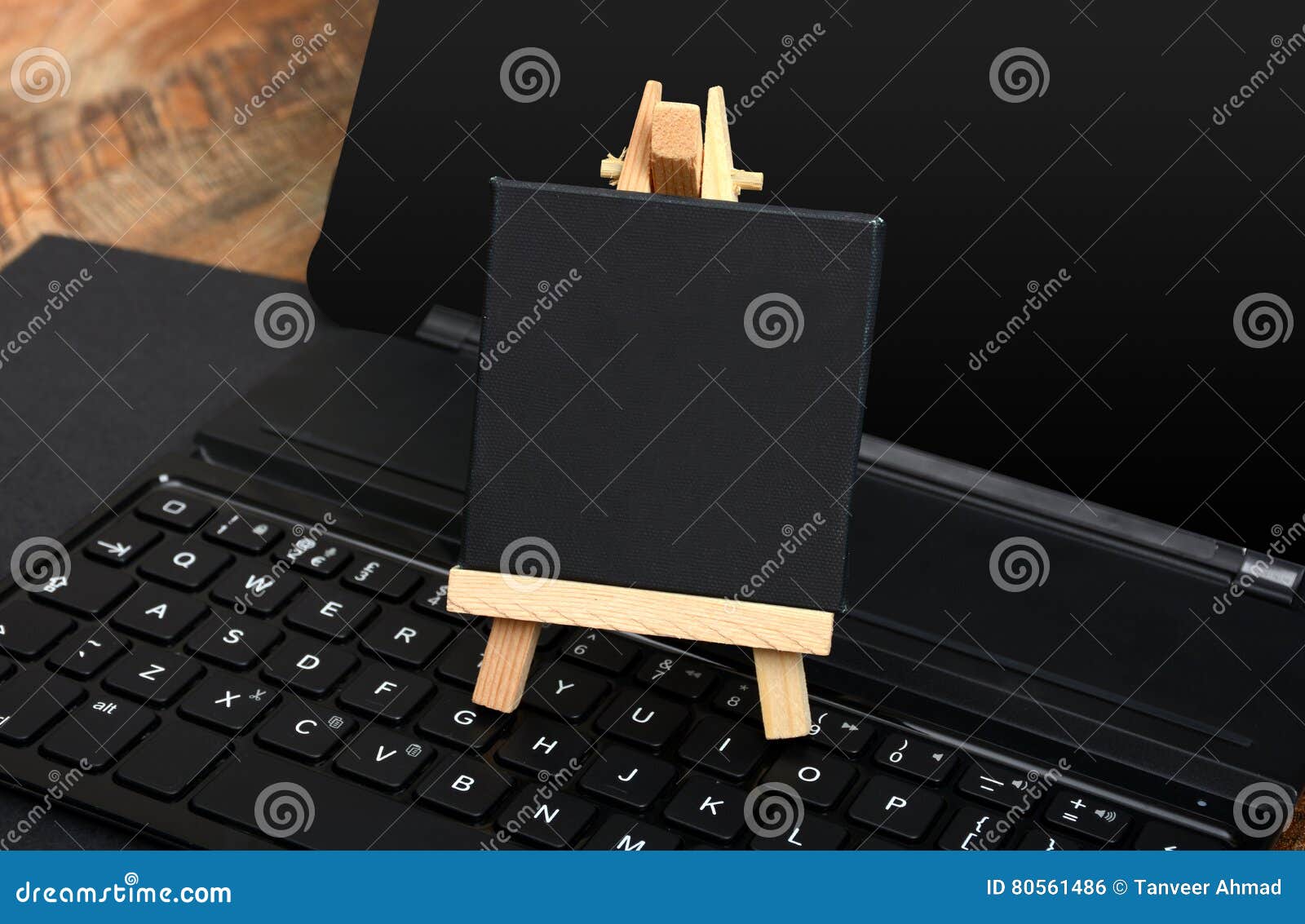 Small Chalkboard on Keyboard Keys with Copy Space Stock Photo - Image ...