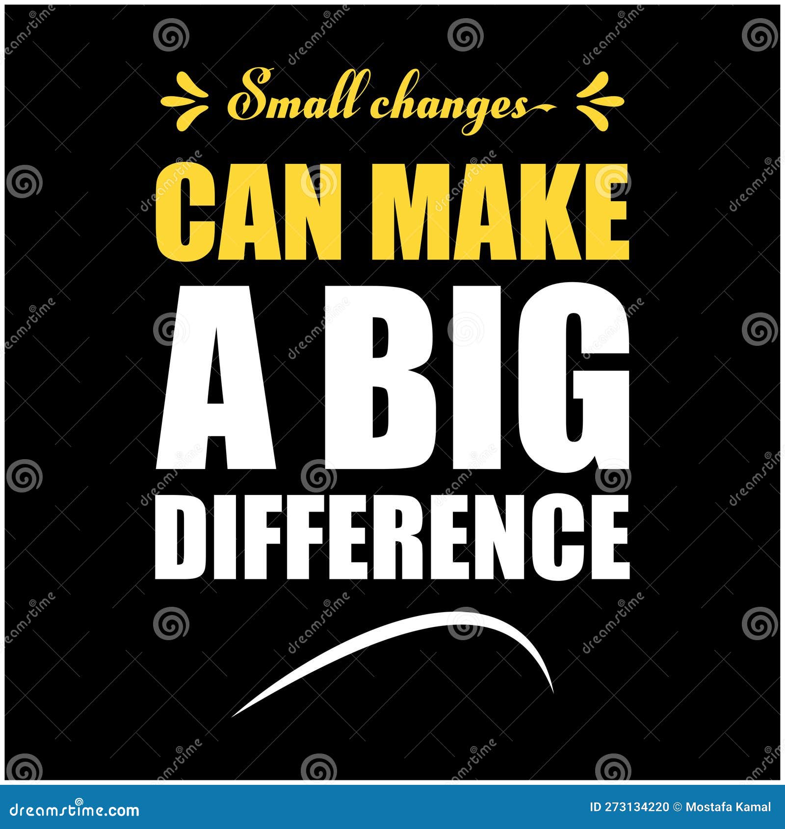 Small Change Can Make a Big Difference T-shirt Design Stock Vector ... Small Change Can Make a Big Difference T-shirt Design Stock Vector ...
