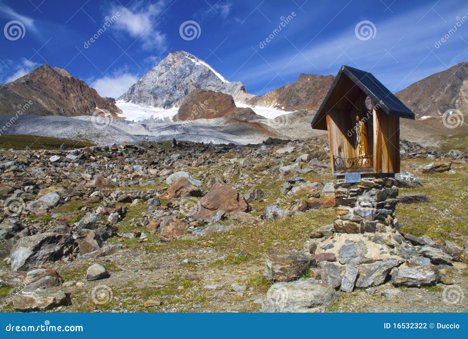 Small Chapel With Tower And Clock Stock Photography | CartoonDealer.com ...