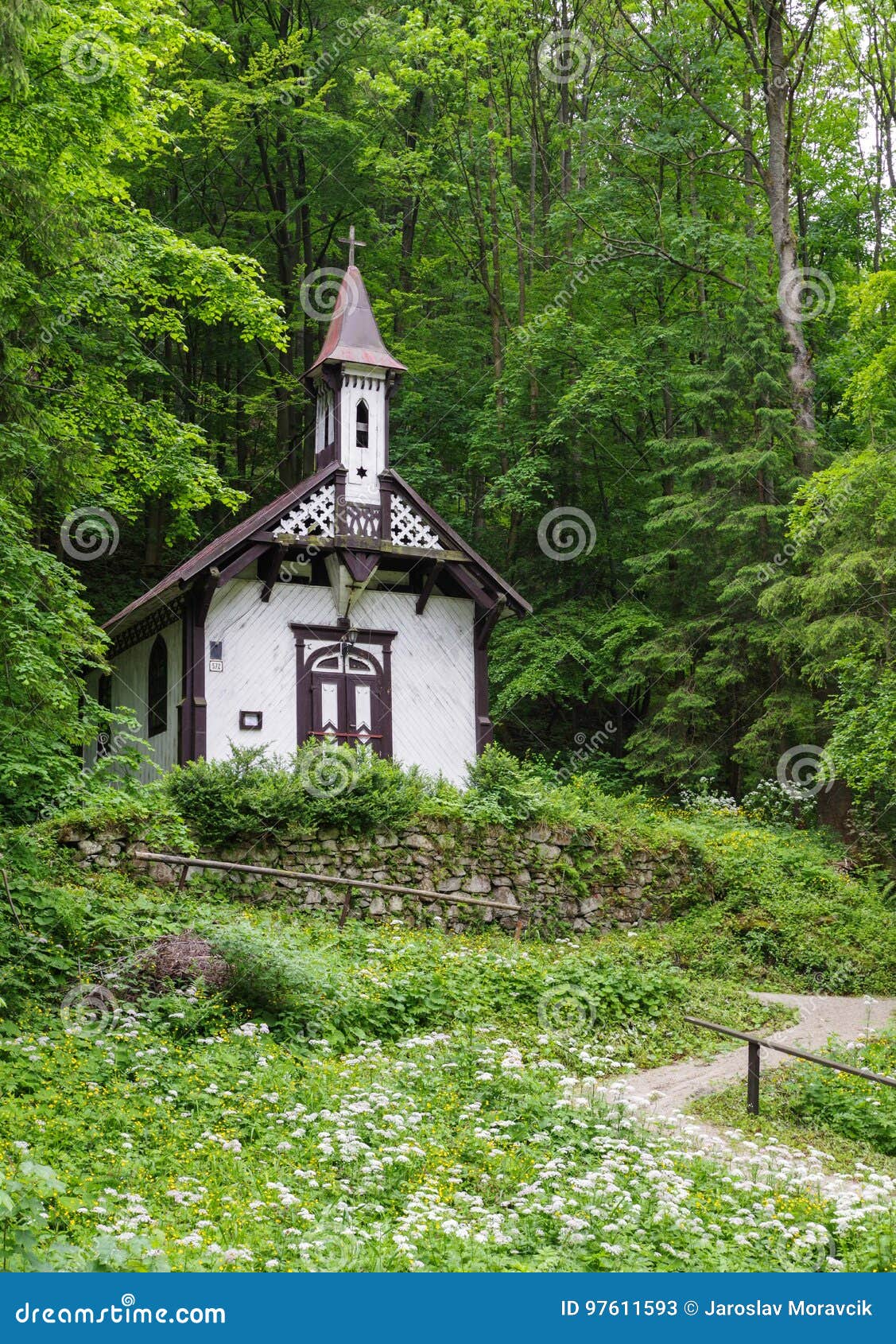 Small chapel in forest stock image. Image of slovakia - 97611593